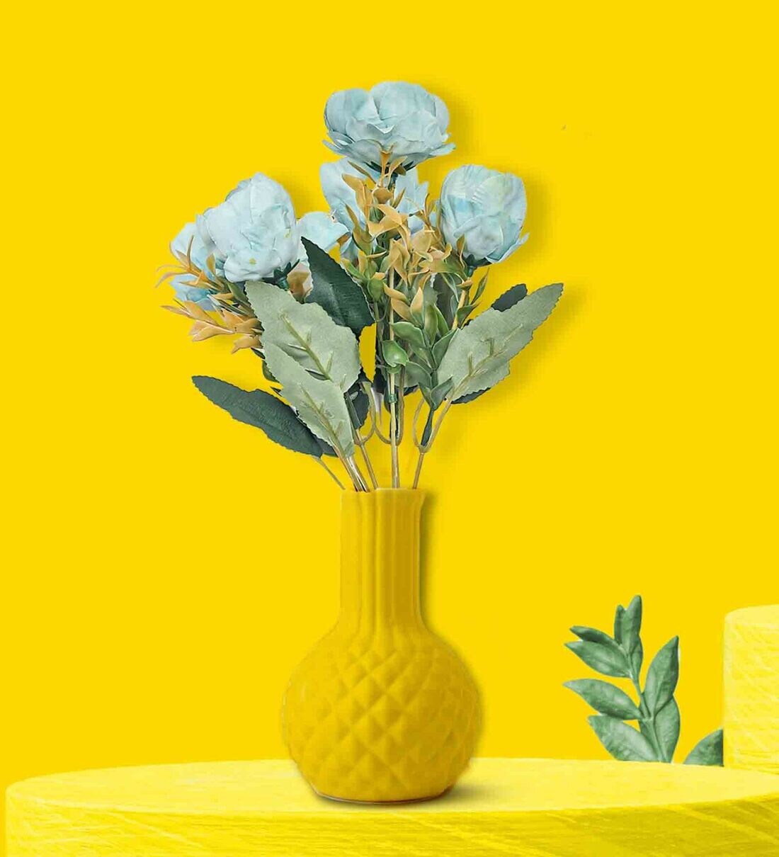 Buy Peony Light Blue Plastic Artificial Flower at 25% OFF by 10Club ...