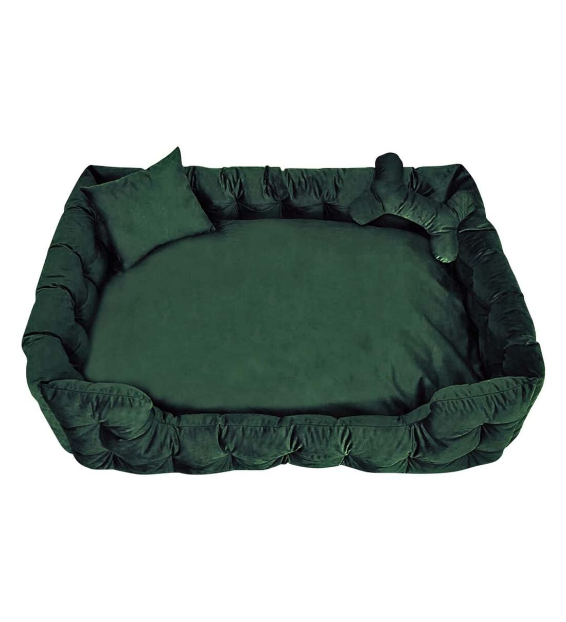 Buy Large Pet Bed In Dark Green Colour By Hiputee Online - Dog Beds ...