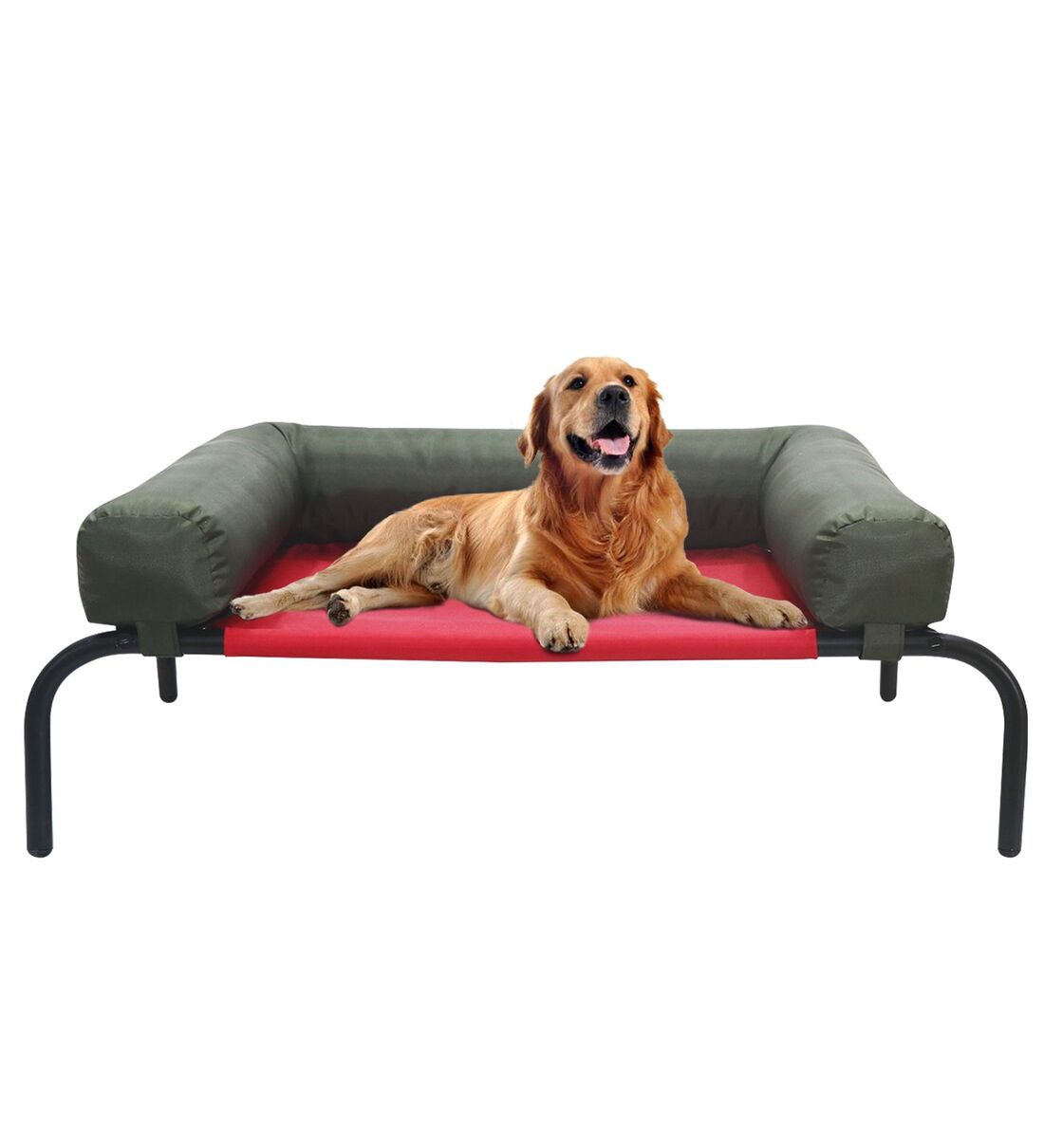 Buy Small Pet Bed In Red & Green Colour By Hiputee Online - Dog Beds ...