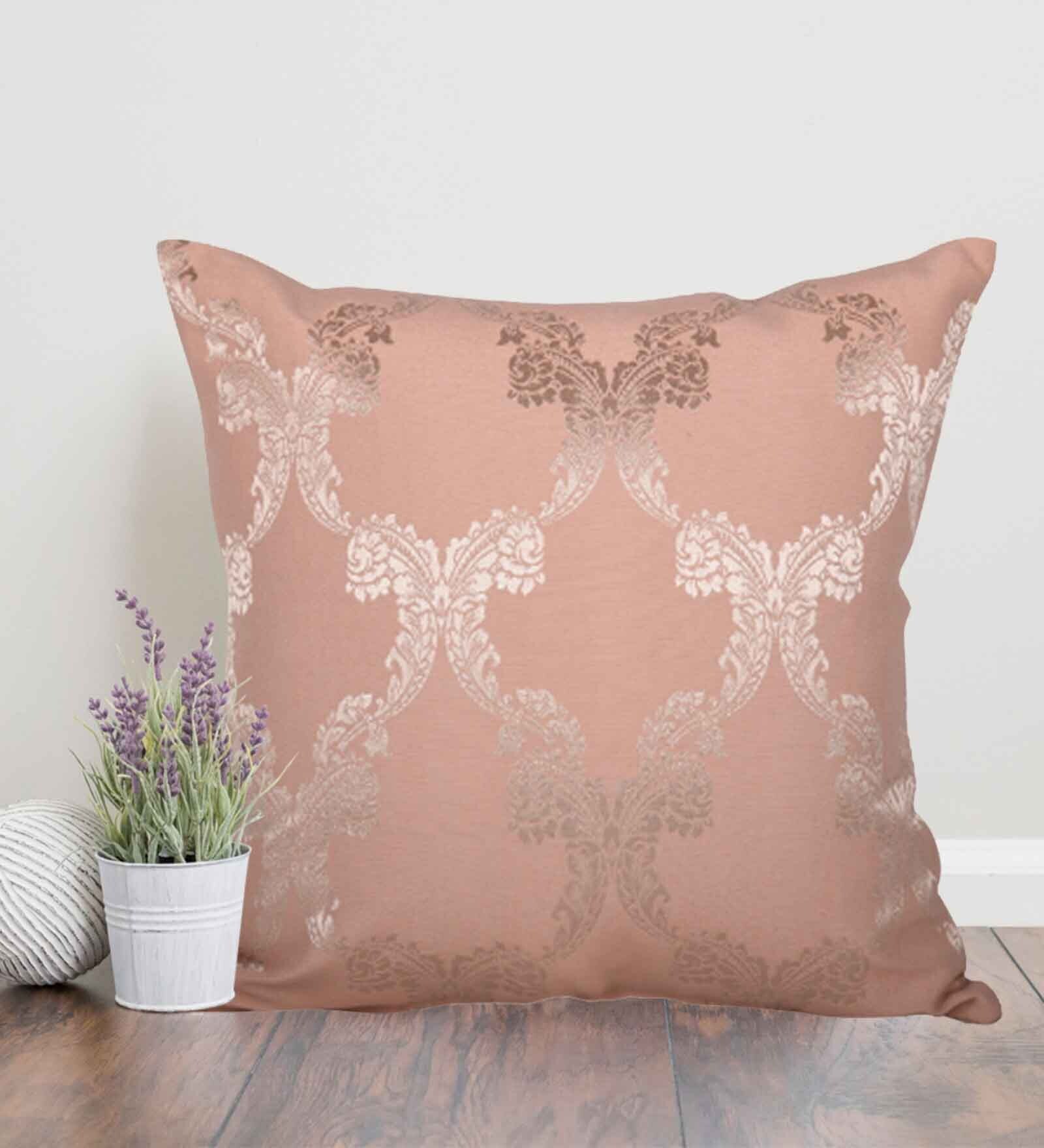 Buy Peach Traditional Cotton 20 x 20 Inches Cushion Cover at 27% OFF by ...
