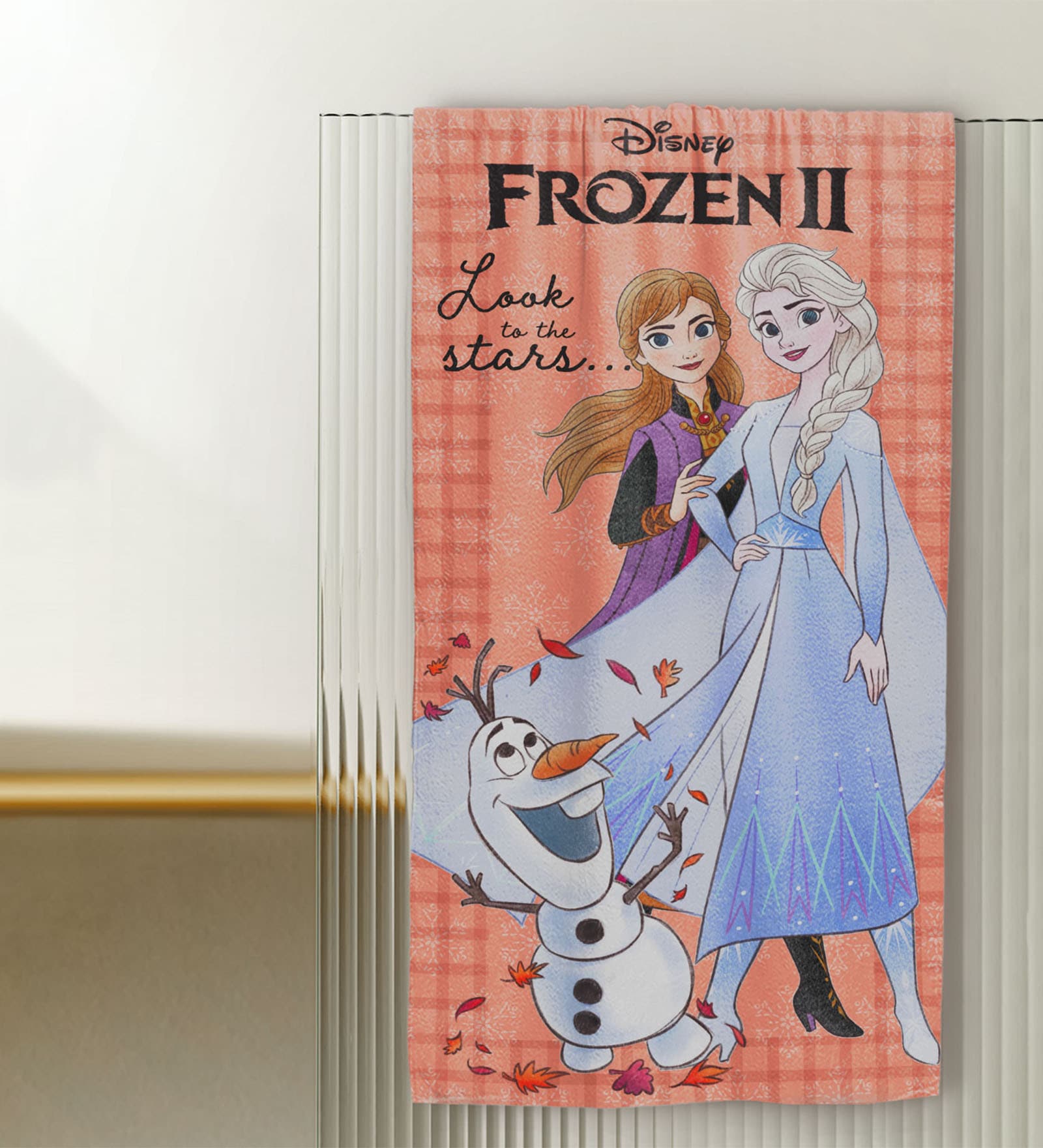 Buy Peach Frozen Ii Cotton 47 x 24 Inch Kids Towel 1 Pc By Sassoon Fab ...