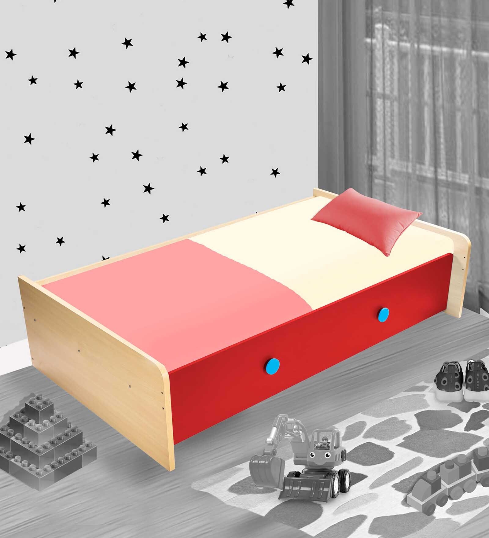 Buy Pearth Kids Bed in Red Colour with Box Storage at 19% OFF by YiPi ...