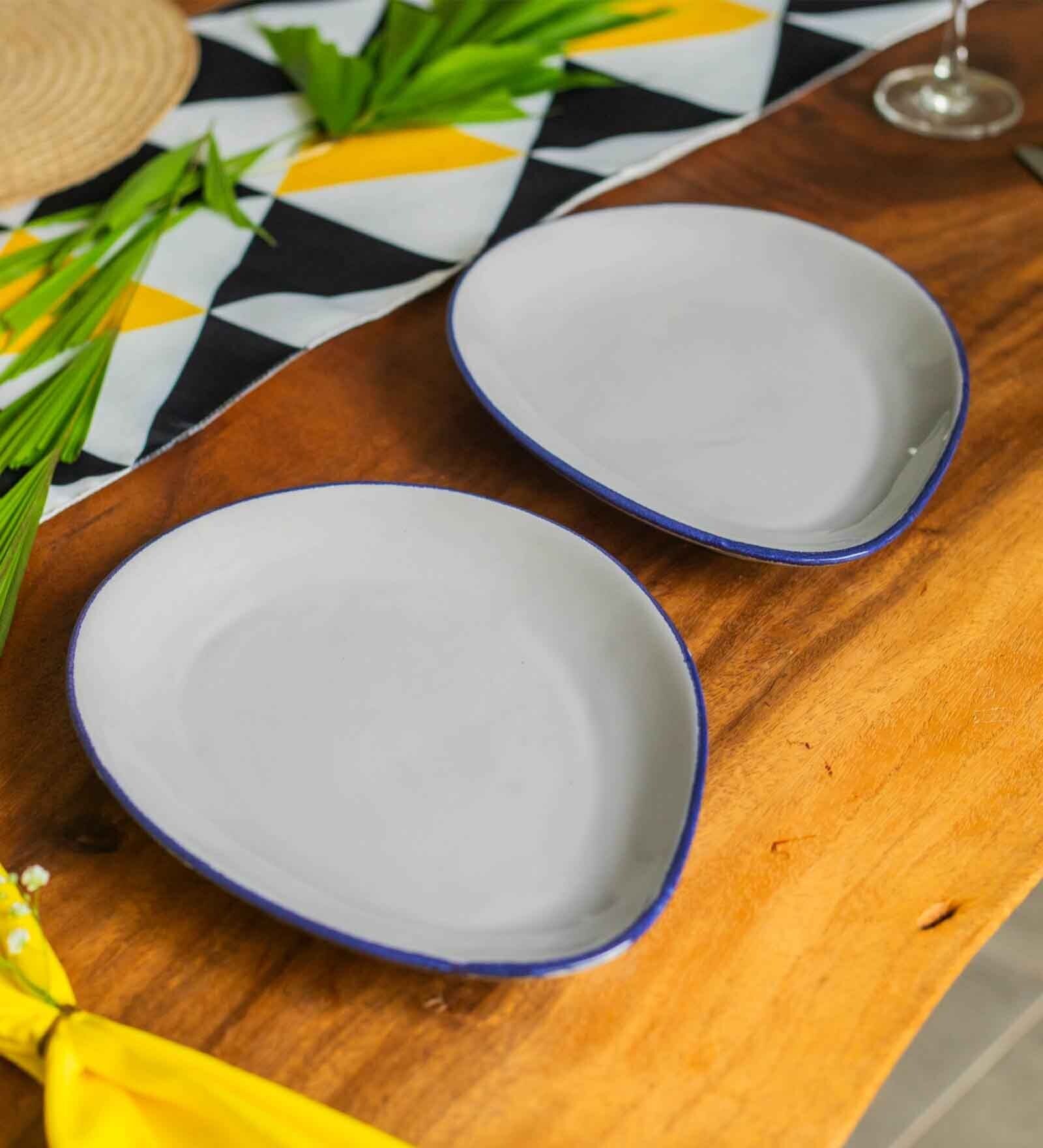 Buy Pebble Dinner Plate - Grey Set Of 2 at 46% OFF by 10Club | Pepperfry