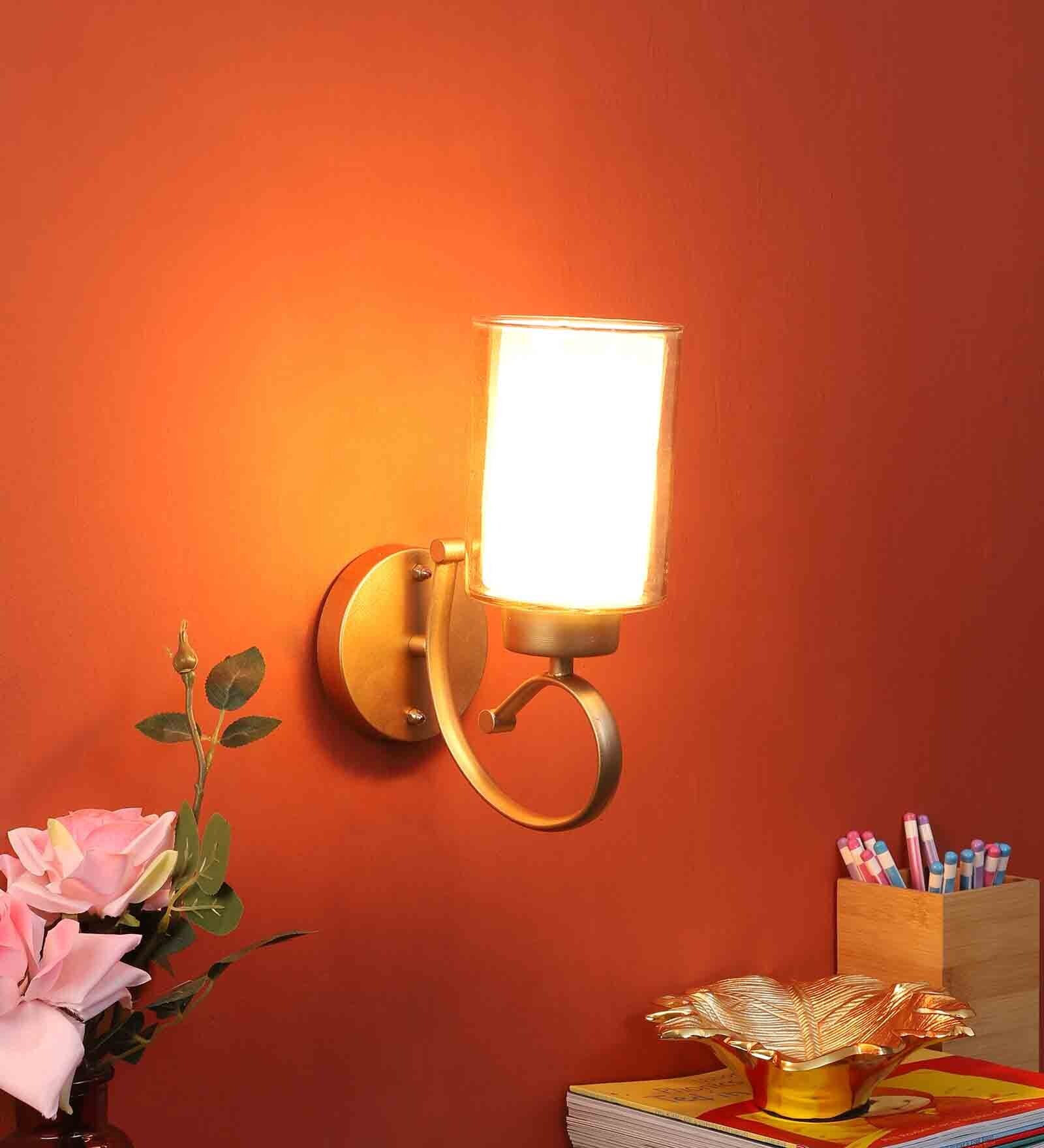 Buy Pellucid Cilindro Gold Metal Wall Sconces By Eliante By Jainsons ...