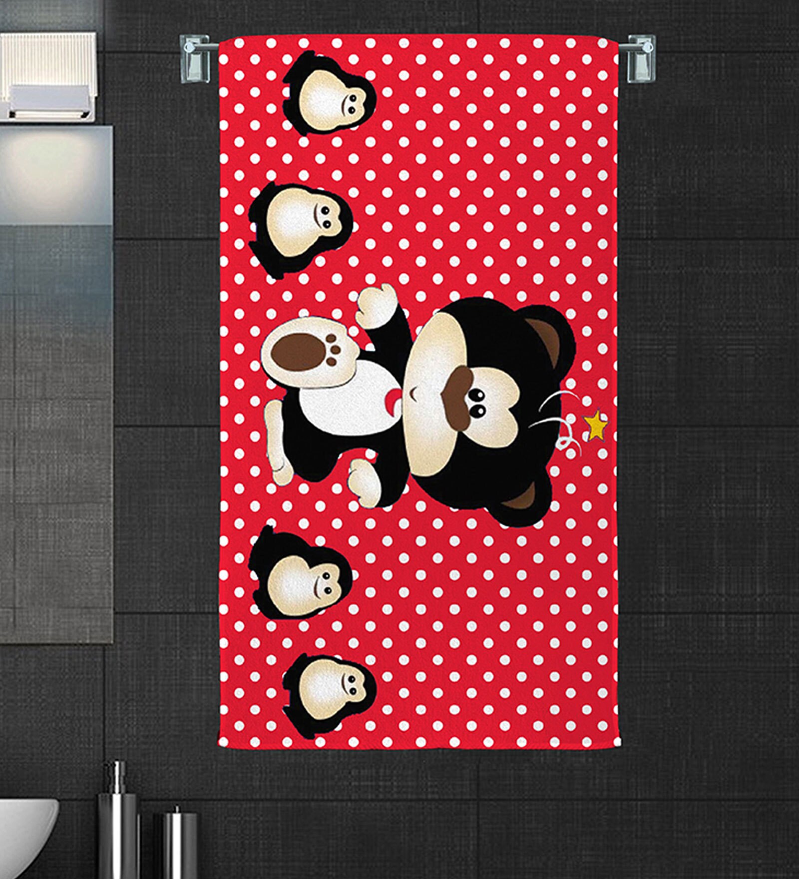 Buy Penguin Bath Towel in Red by Sassoon Fab at 24% OFF by Sassoon fab ...