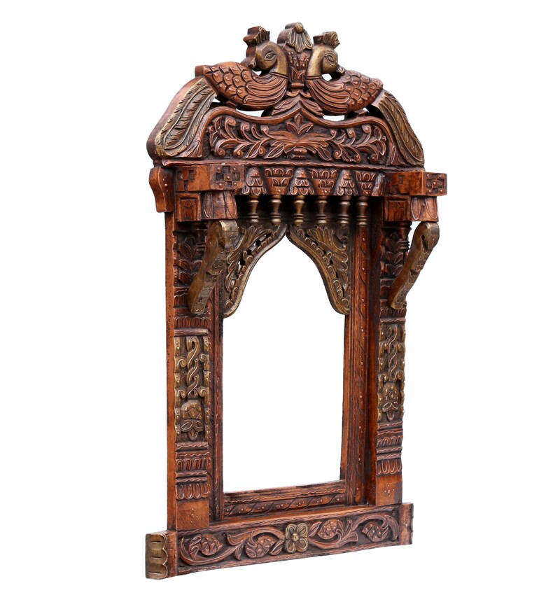 Buy Solid Wood Jharokha in Brown Colour by Designs Craft. Online ...
