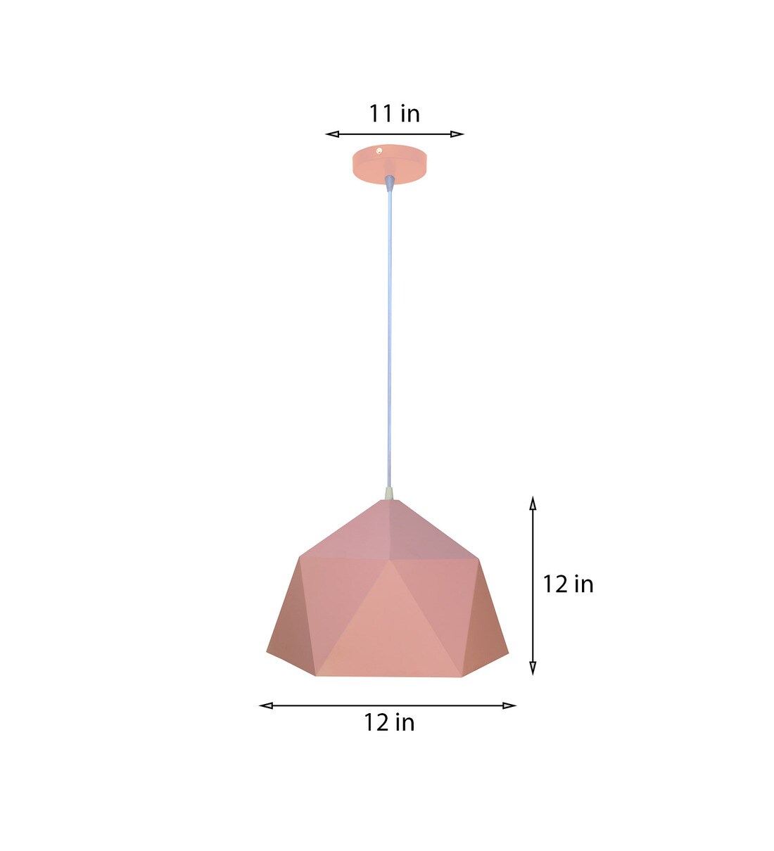 Buy Pink Polygon Metal Hanging Pendant Light By Hind Lighting Online ...