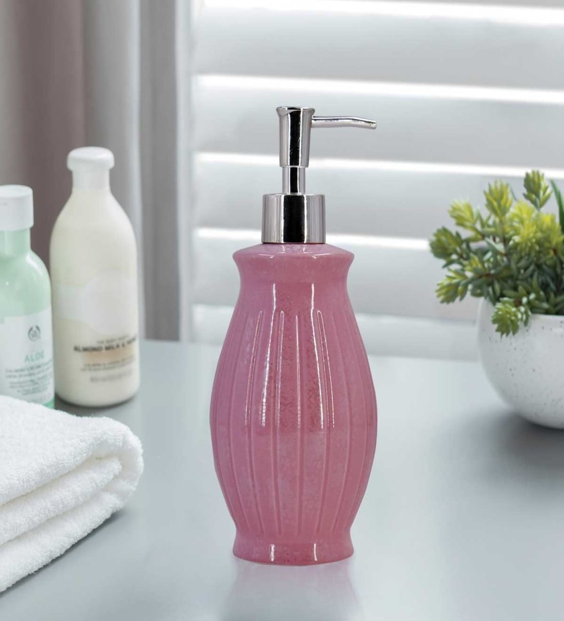 Buy Pink 300 ml Ceramic Liquid Soap Dispenser by Kookee at 19% OFF by ...