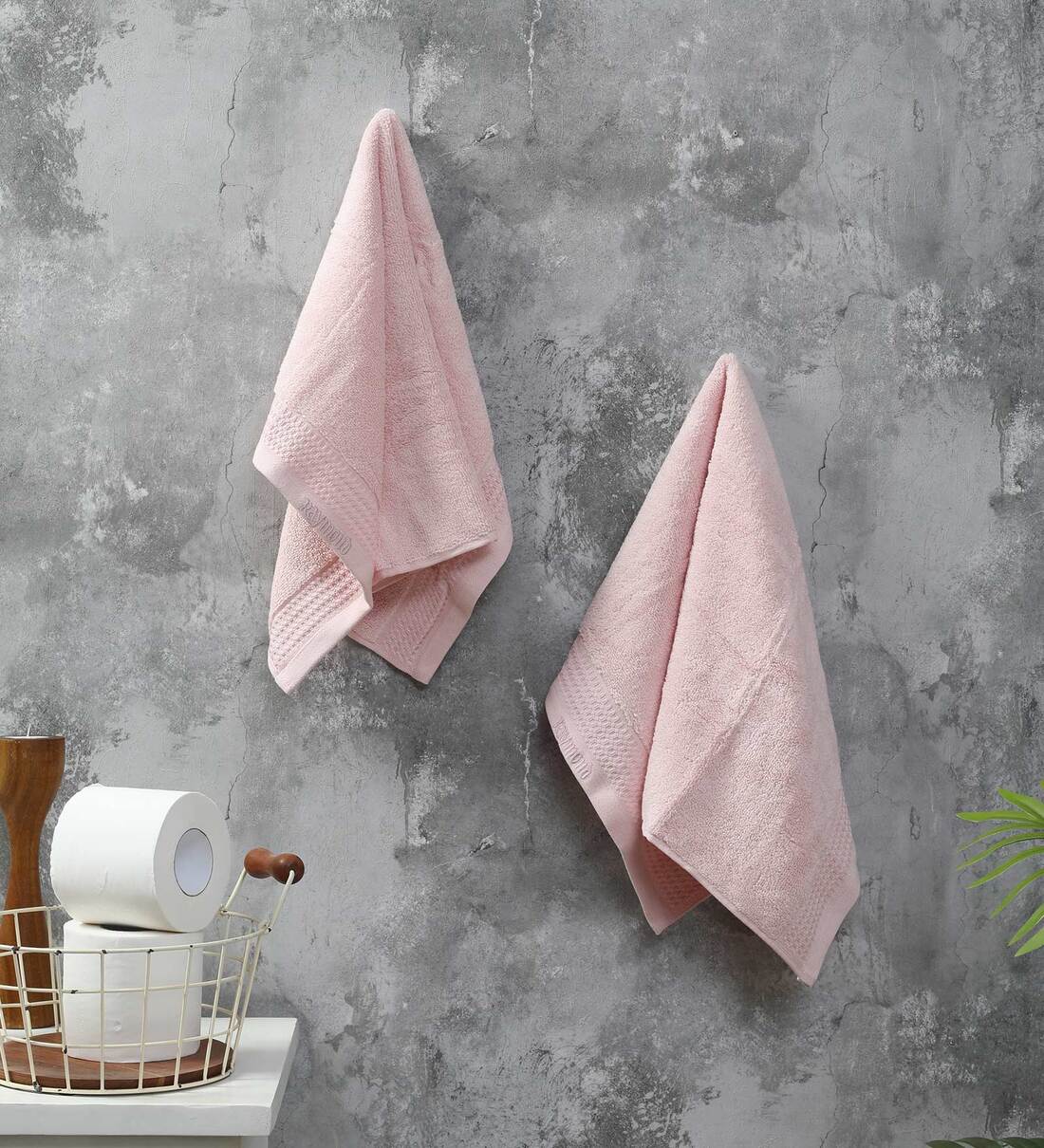 Buy Pink Solid 550 GSM Cotton Hand Towels (Set of 2) at 100% OFF by ...