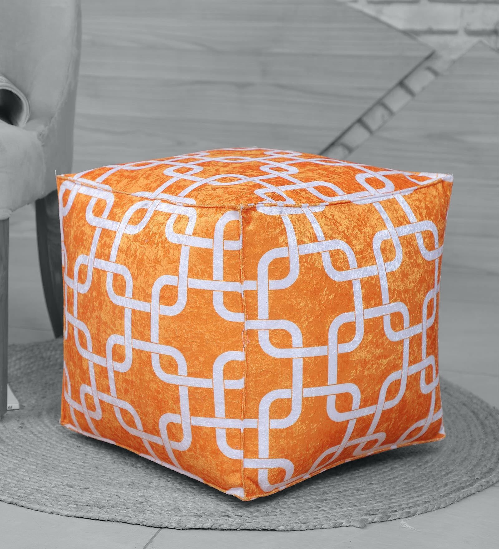 Buy Piere Pouffe in Yellow Colour at 72% OFF by Sheen decor | Pepperfry