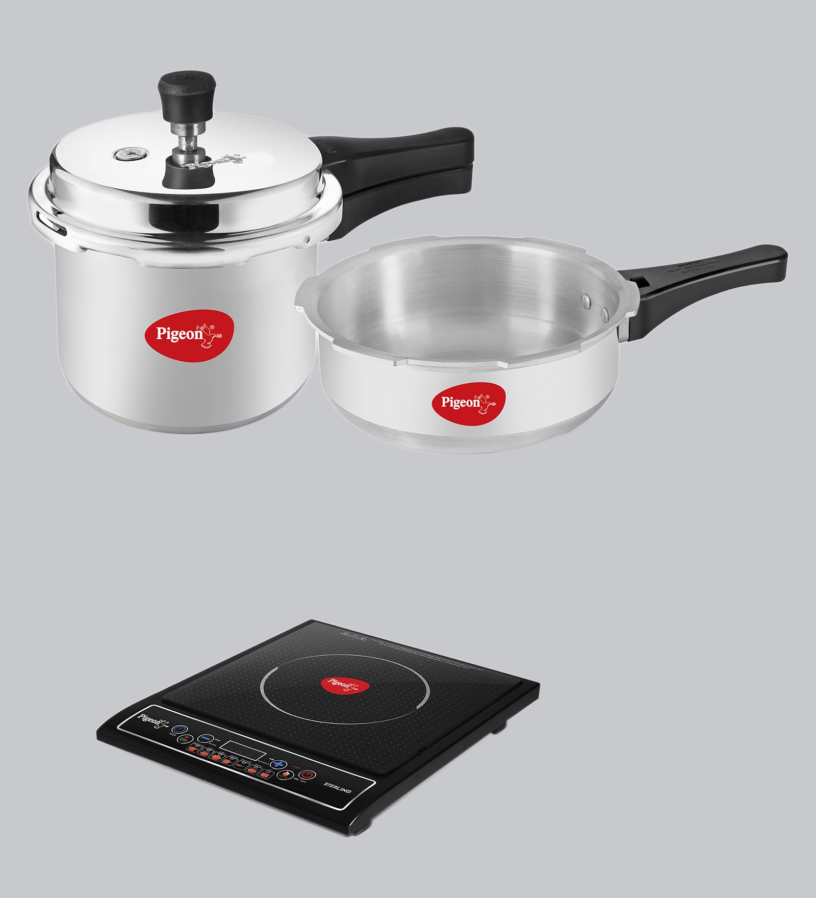 Buy Pigeon Sterling Induction Mini Combo - Set of 3 Online - Cookware ...