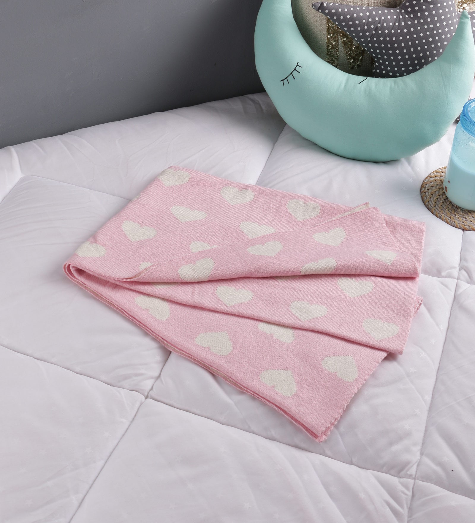 Buy Pink & White 100% Cotton 30 X 40 Inch Kids Blanket By Pluchi at 100 ...
