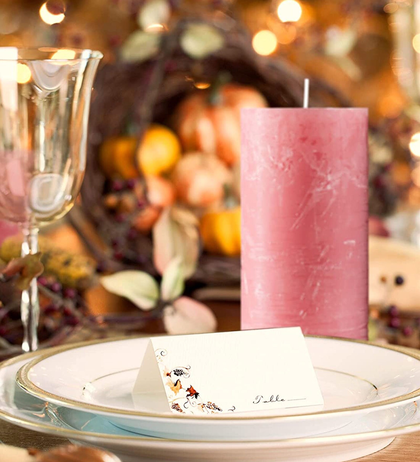 Buy Champagne-Fragrance Set Of 4 Pink 3 Inch Wax Pillar-Candles at 50% ...