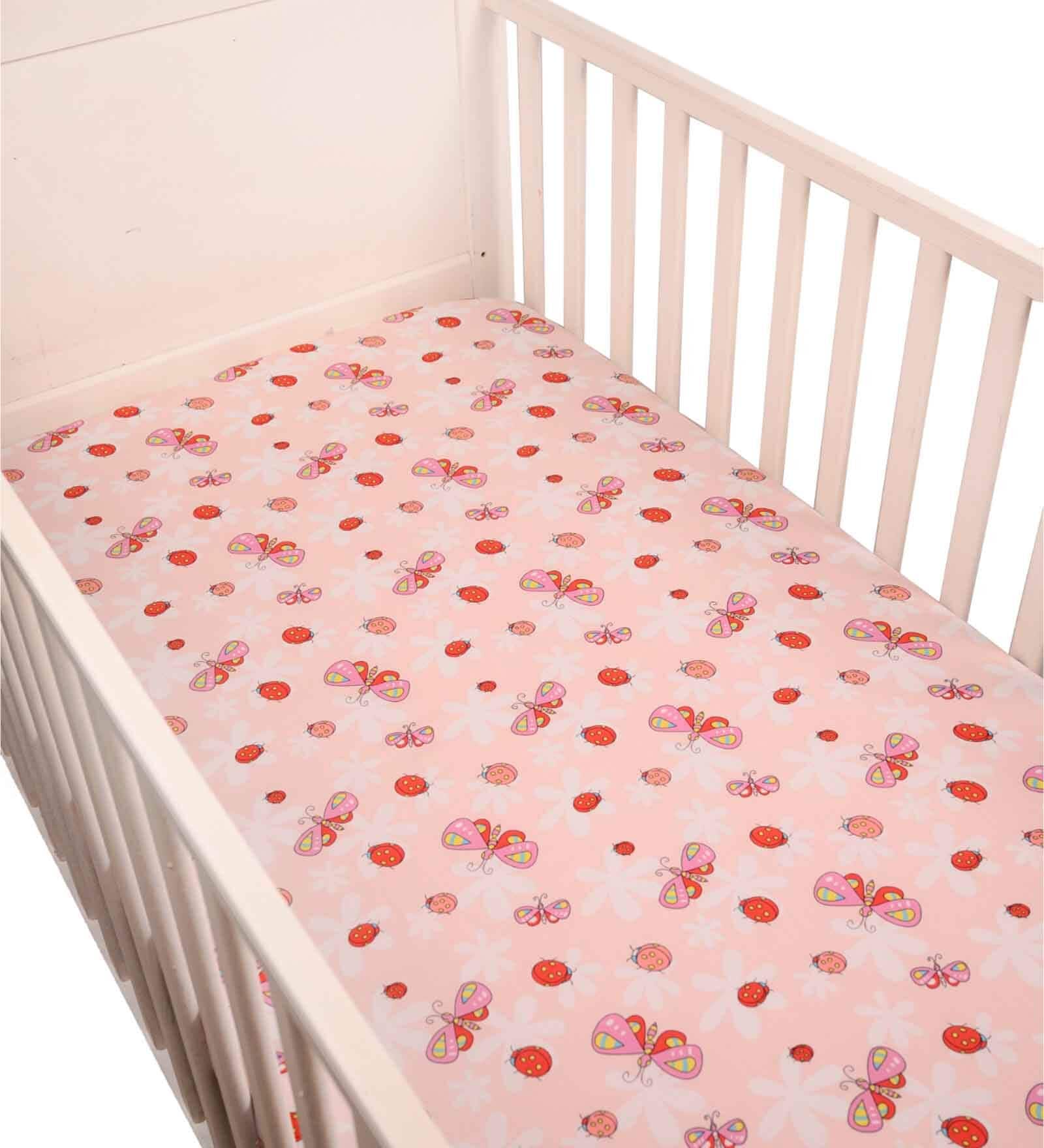 Buy Pink Butterfly & Blooms 300 TC Cotton Bedsheet at 24% OFF by ...
