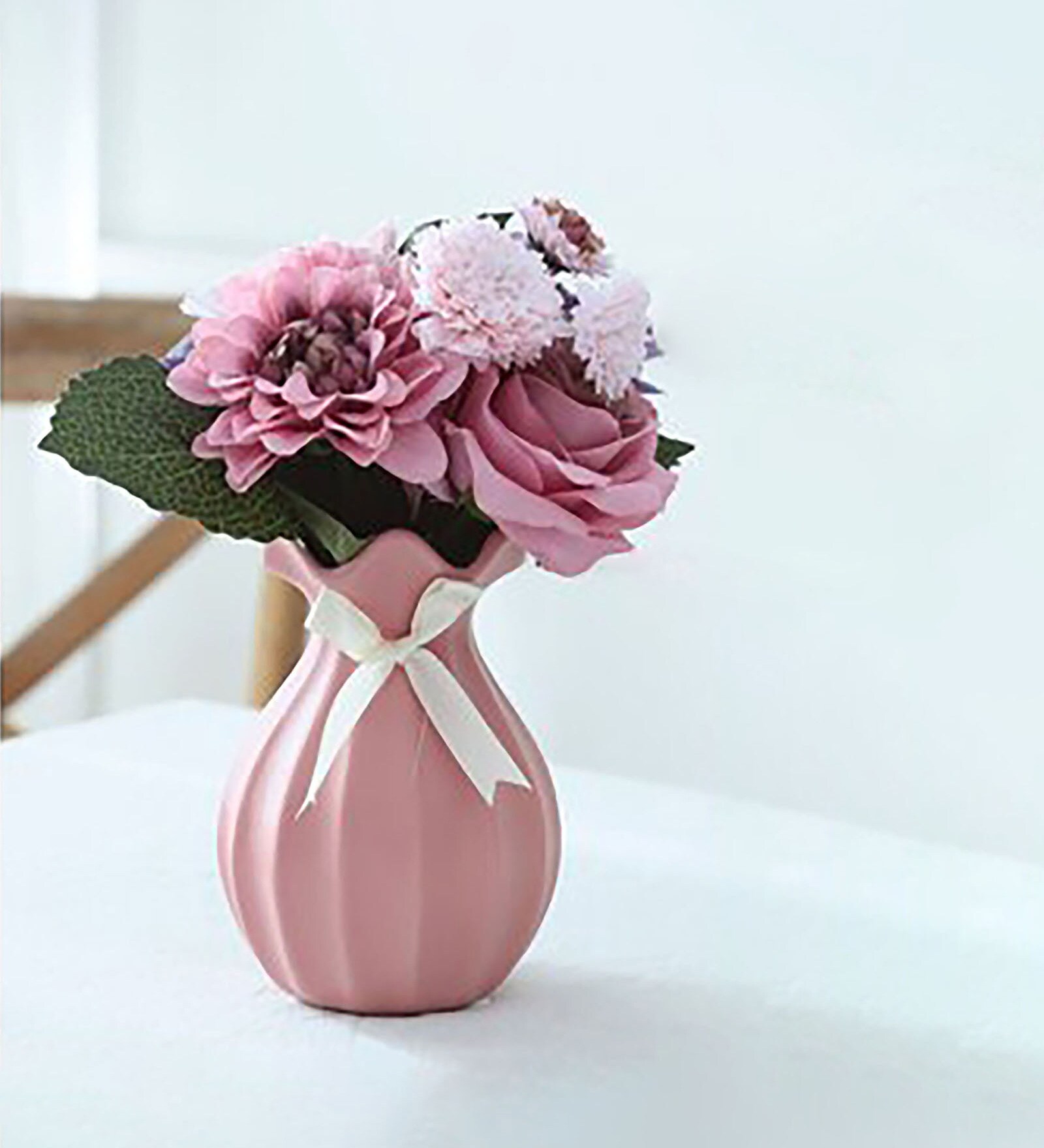 Buy Pink Ceramic Table Vase at 62% OFF by Art Street | Pepperfry