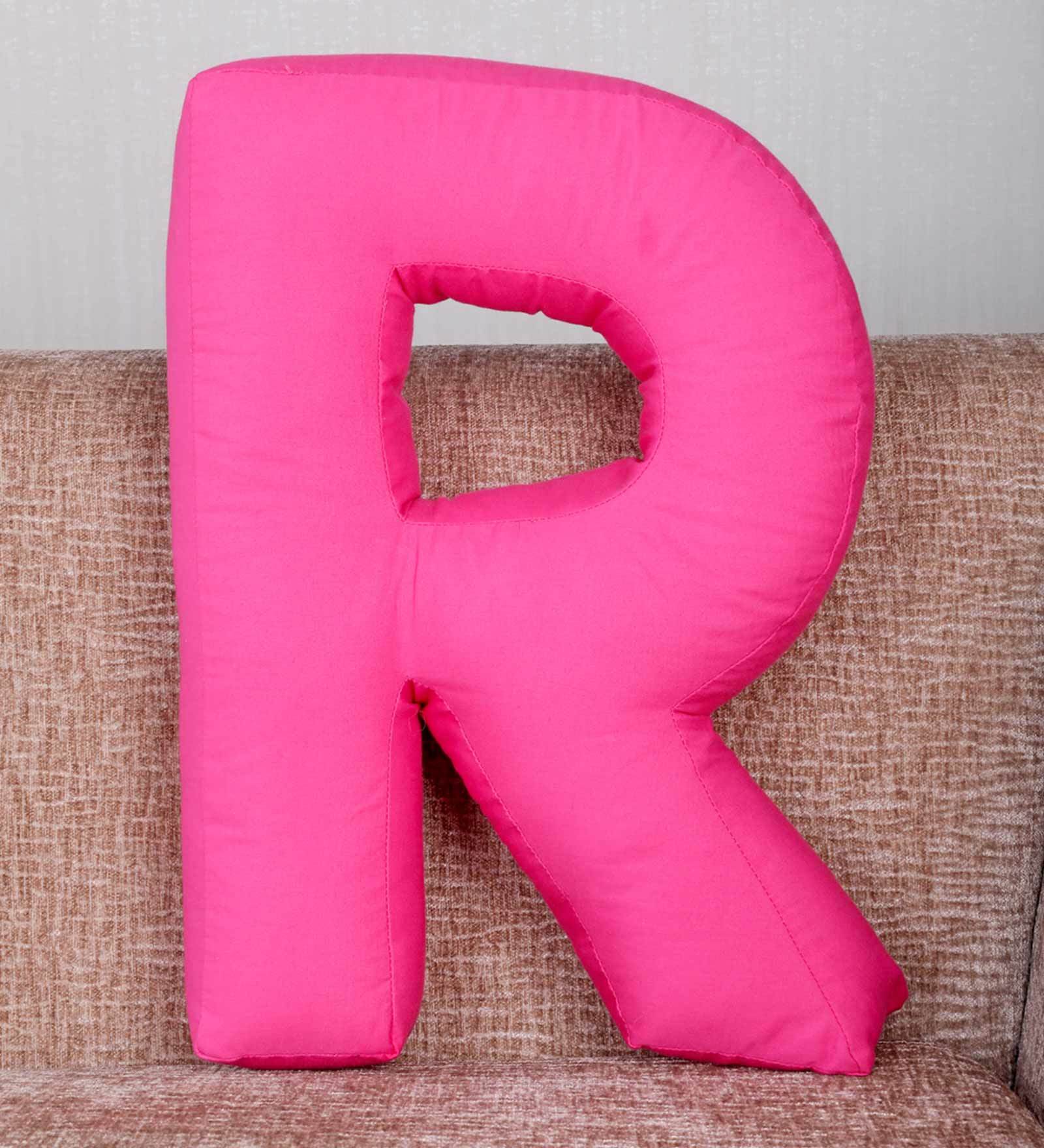 Buy Pink Cotton R Alphabet Shaped Cushion by My gift booth at 58% OFF ...