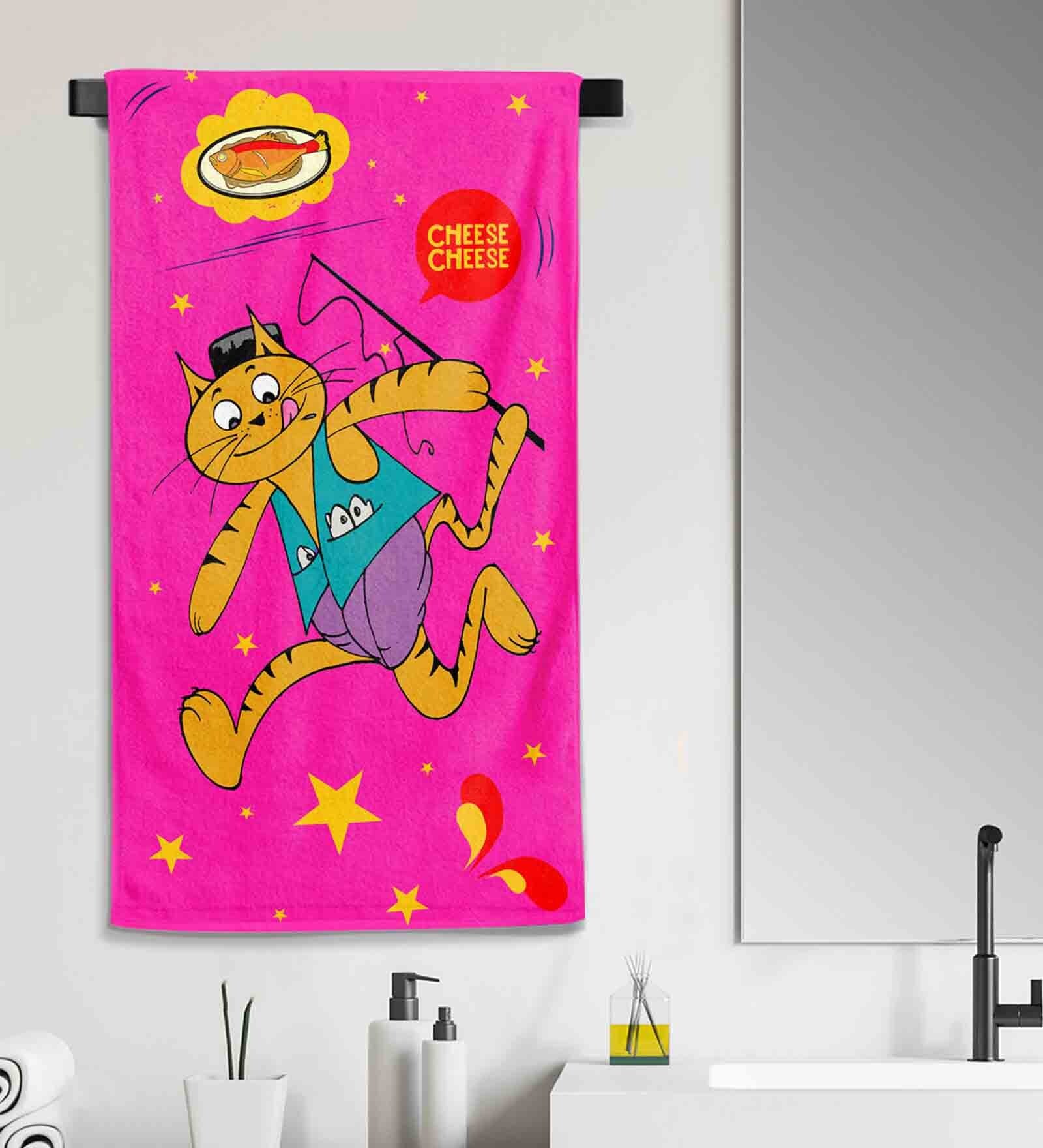 Buy Multicolor Cotton Solid 300 GSM Kids Bath Towel by Sassoon fab at ...