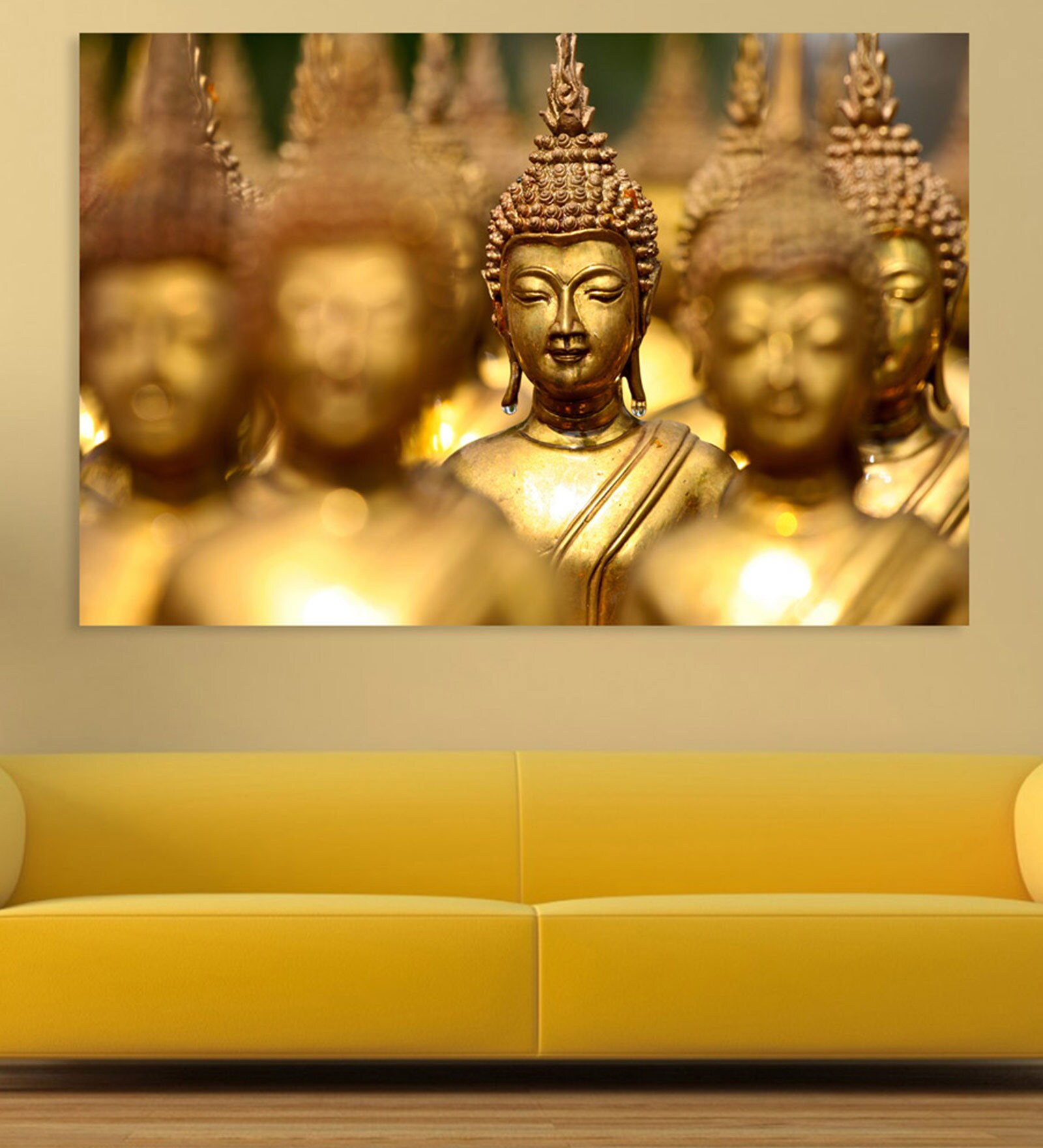 Buy Buddha In Pink Canvas Framed Art Print (33 x 21 Inches) By Inephos ...