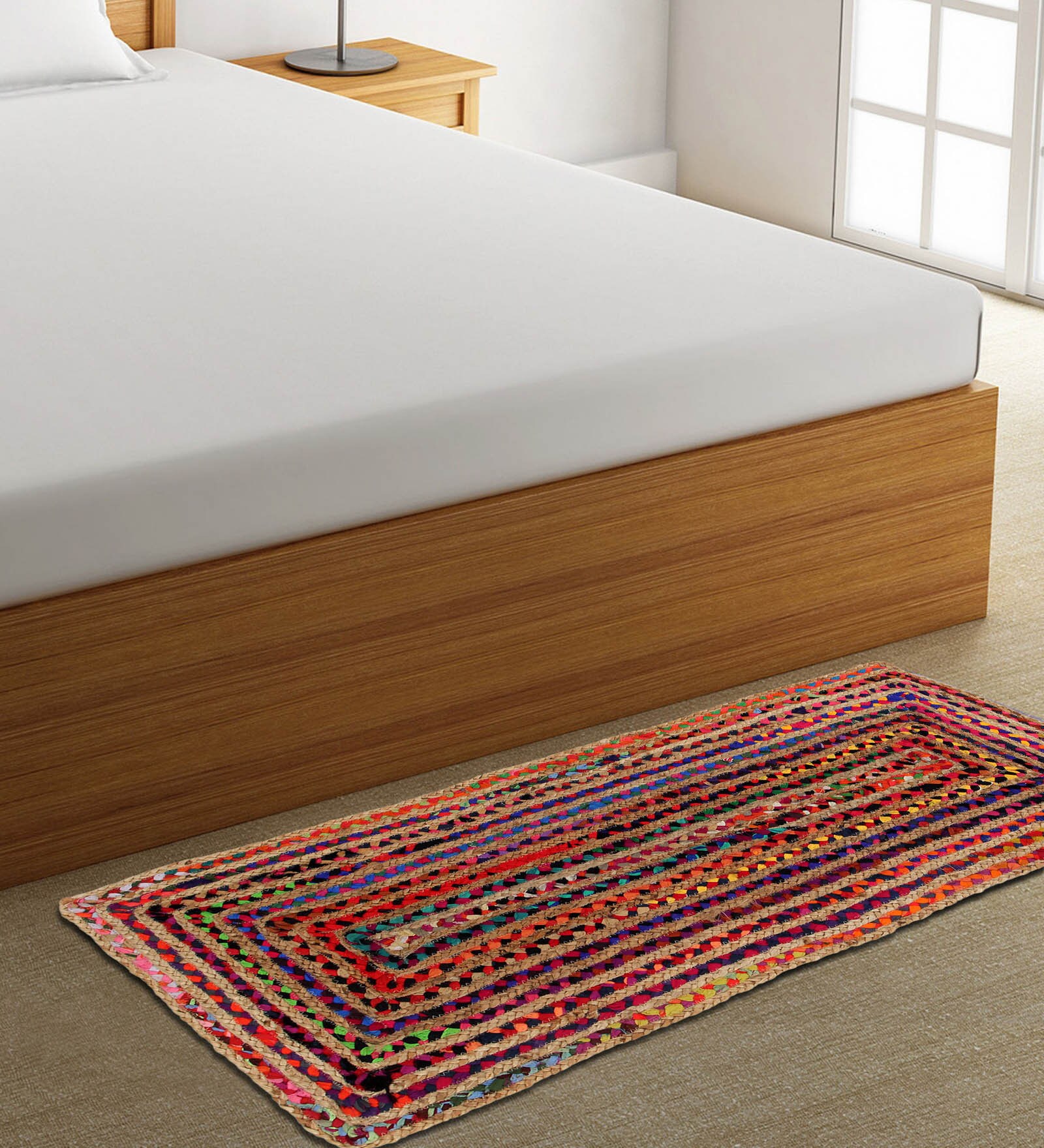 Buy Pink Jute 24 x 60 Inches Hand Woven Floor Runner at 74% OFF by ...