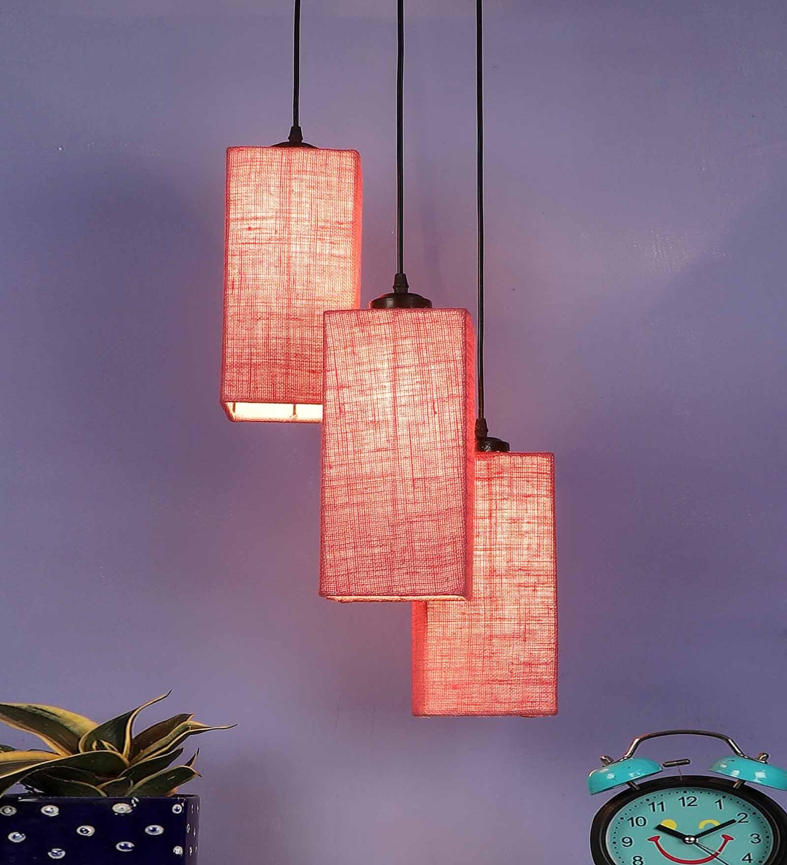 Buy Xasper Pink Cloth Cluster Hanging Light at 57% OFF by New Era ...