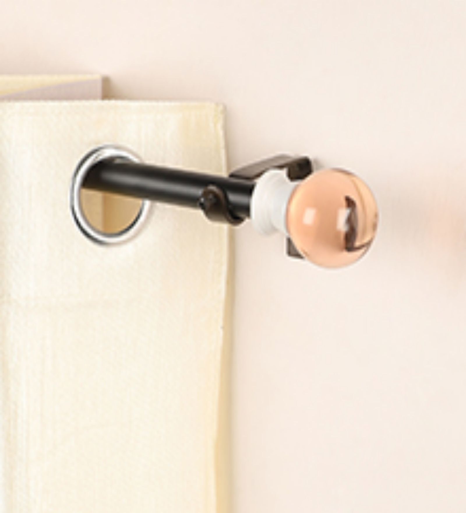 Buy Pink Iron 84 - 144 Inches Expandable Curtain Rod with Accessories ...