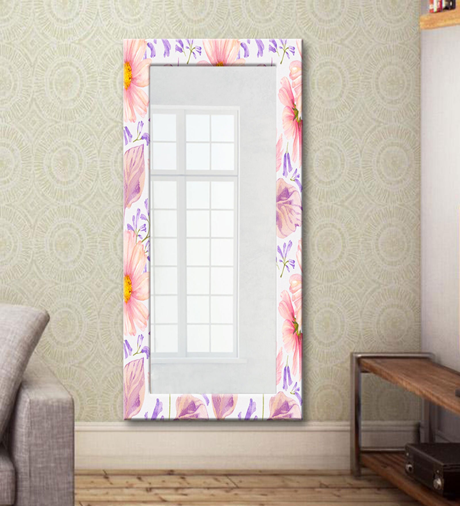 Buy Pink Engineered Wood Graphic Full Length Mirror at 17% OFF by ...
