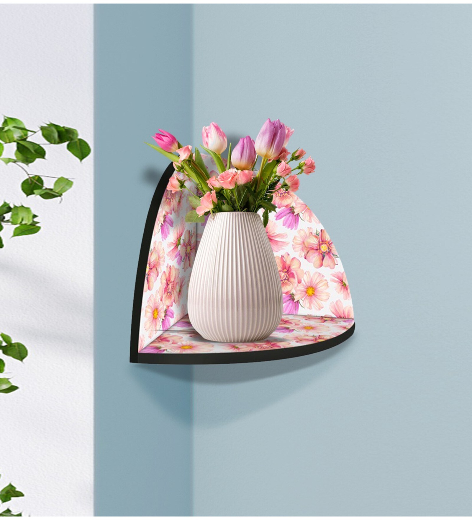 Buy Pink Engineered Wood Corner Wall Shelf at 3% OFF by 999Store ...