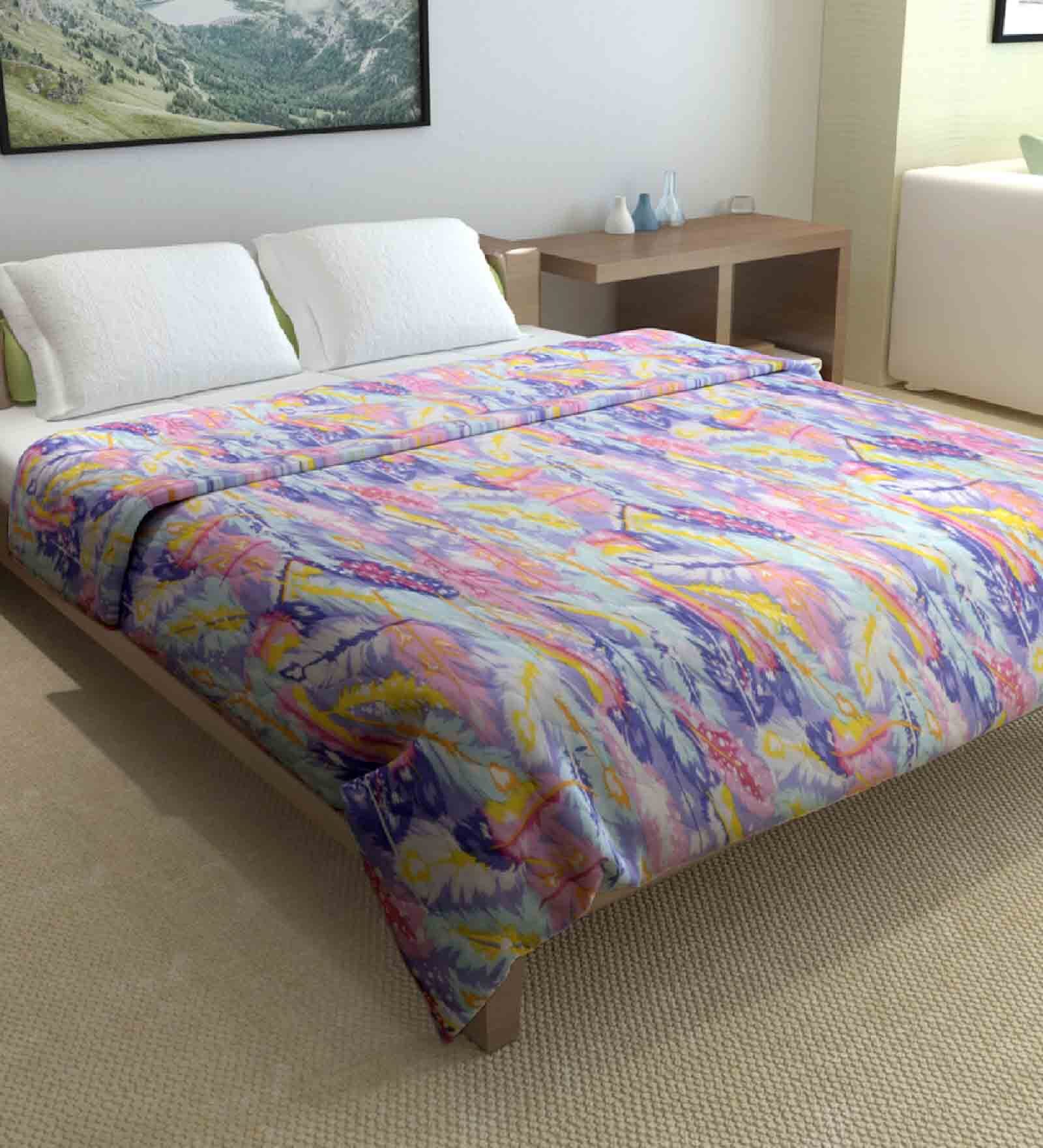 Buy Multicolor Polyester 150 Mild Winter Double Bed Comforter at 71% ...