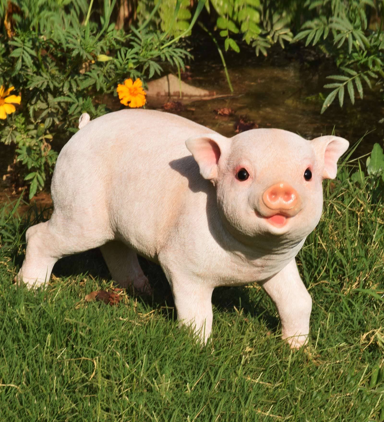 Buy Pink Resin Cute Pig by Wonderland Online - Animal Figurines ...