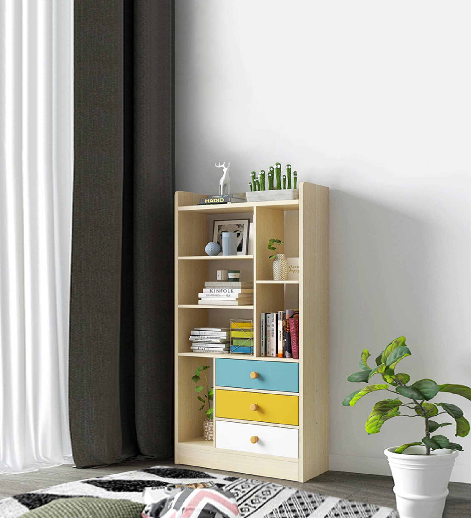 Buy Piper Open Book Shelve in Beige Colour at 23% OFF by Kawachi ...