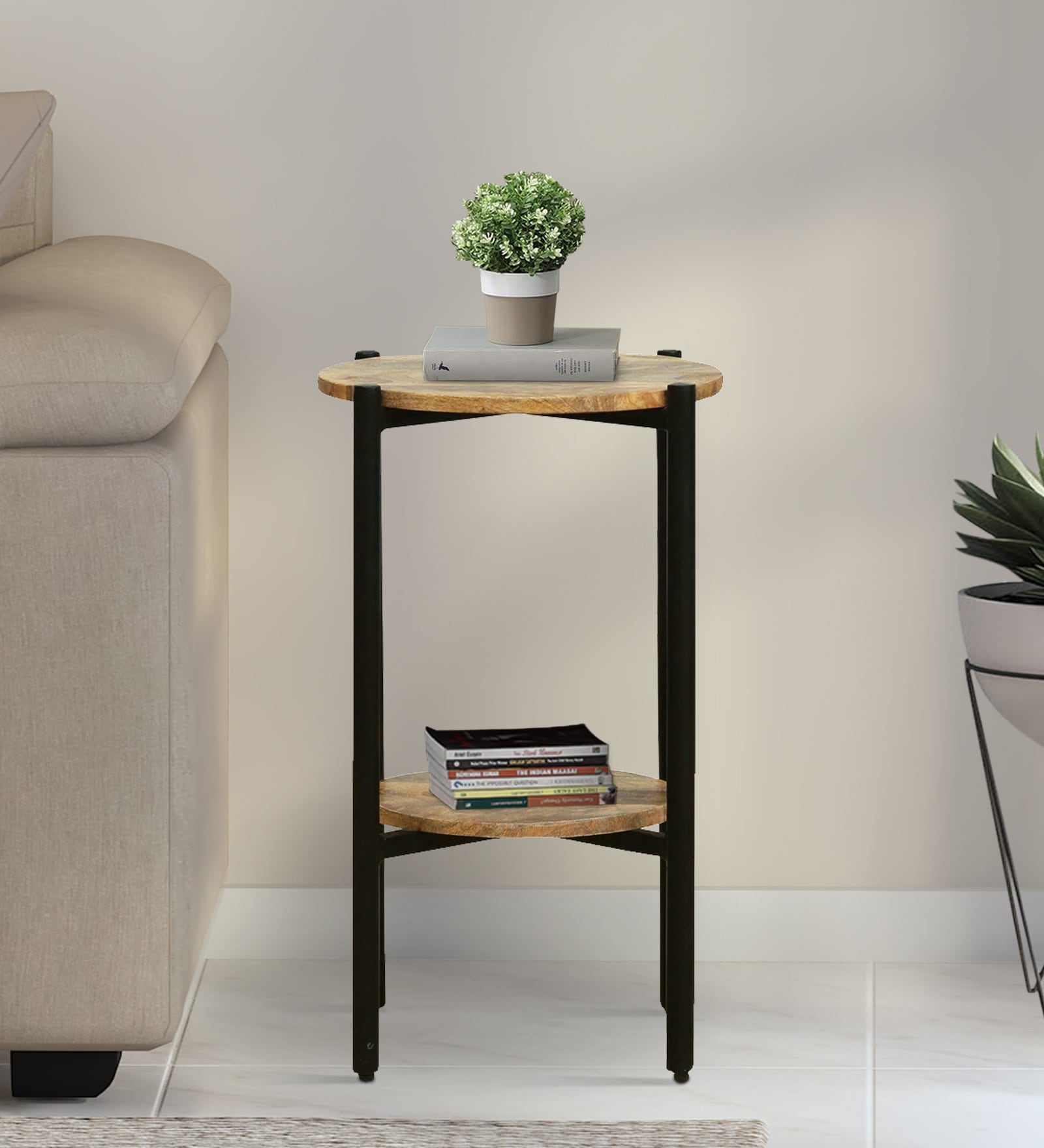 Buy Piper Metal End Table In Natural Finish at 36% OFF by Bohemiana ...