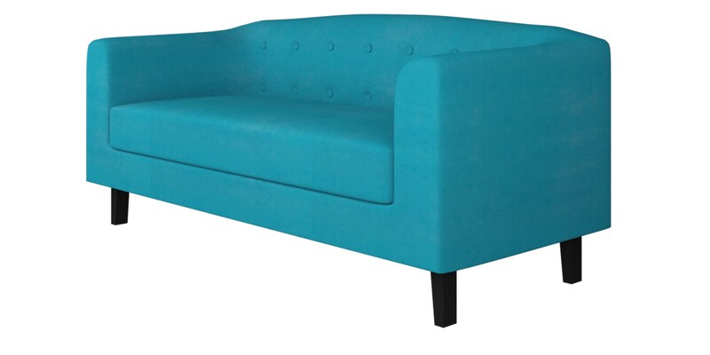 Buy Piper Fabric 3 Seater Sofa in Blue Colour by Varanda Woods Online ...