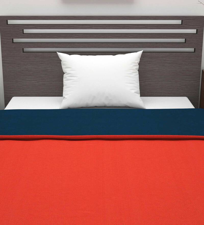 Buy Pink Solid Polyester 120 GSM Double Bed Reversible Dohar by Divine ...