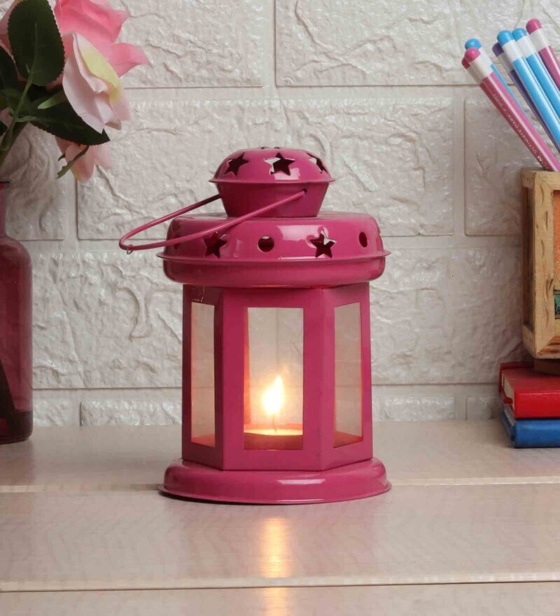Buy Pink Tea Light Holder by Exim Decor Online - Hanging Tea Light ...