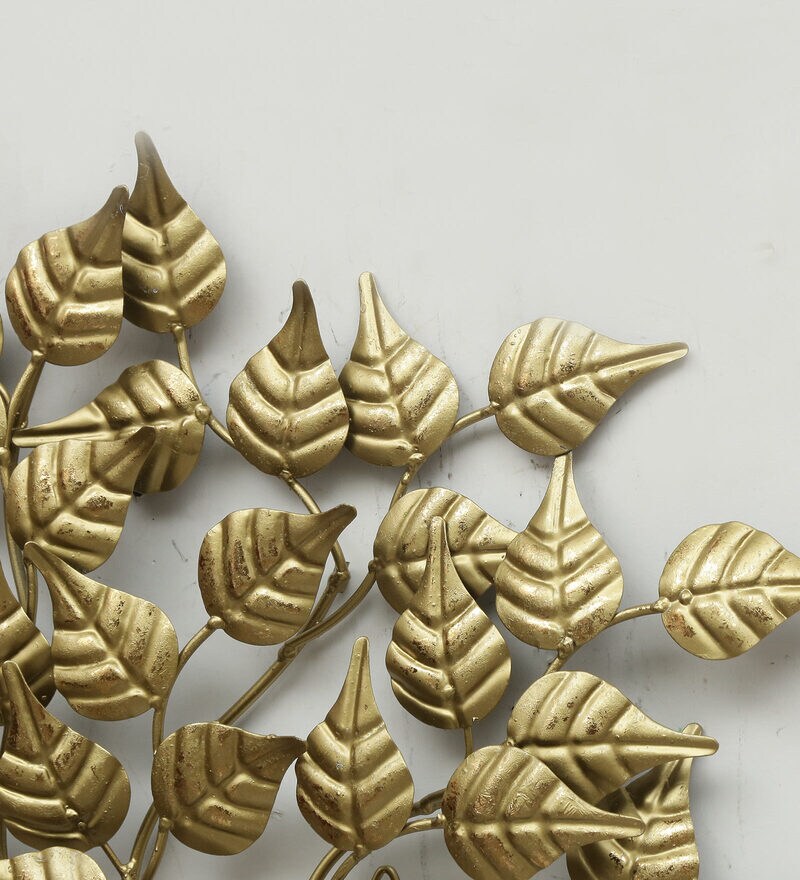 Buy Iron Piple Tree Wall Art In Gold By The SK Creative Arts Online ...