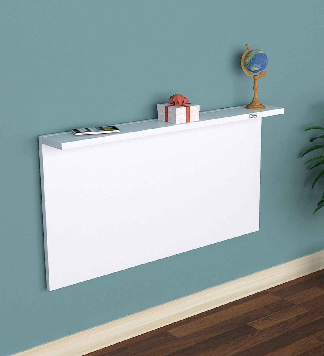 Buy Placido Wall Mounted Table in Frosty White Finish by Das Online ...