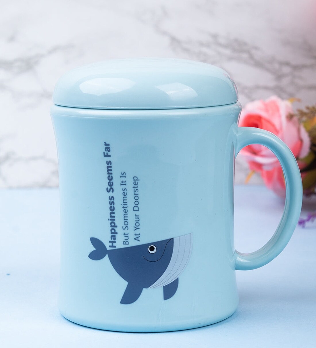 Buy Malachi 450ml Blue Coffee Mug With Lid At 83 OFF By Market 99