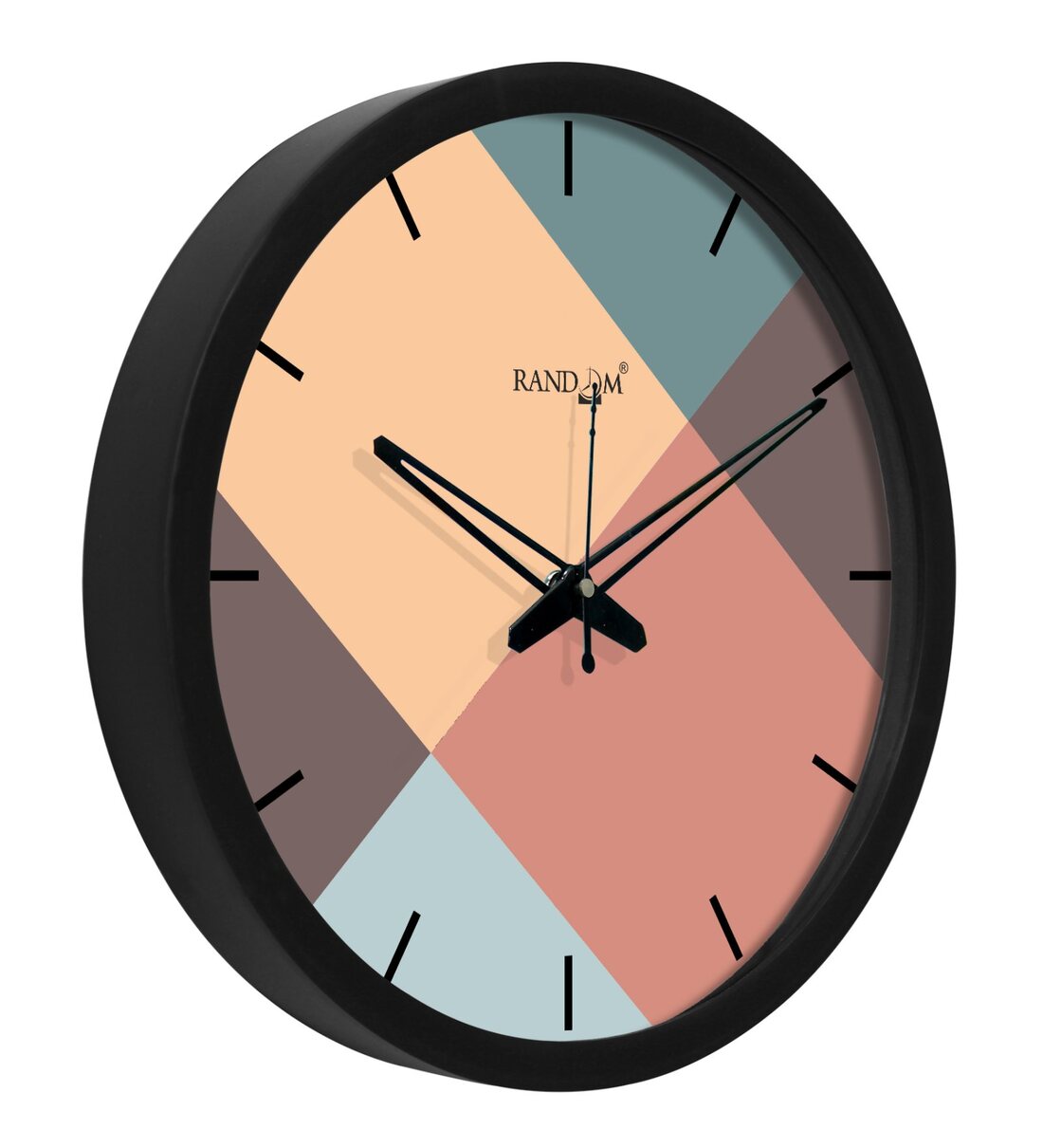 Buy Plastic Round Wall Clock In Black By Random Online - Modern Wall ...