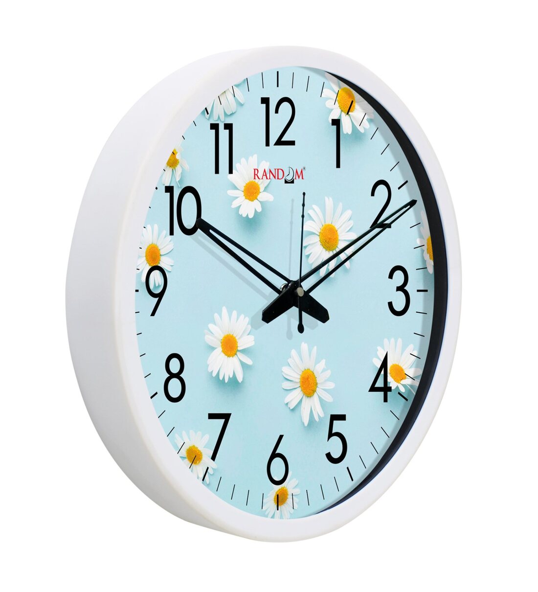 Buy Plastic Sun Flower Wall Clock In White By Random Online - Modern ...