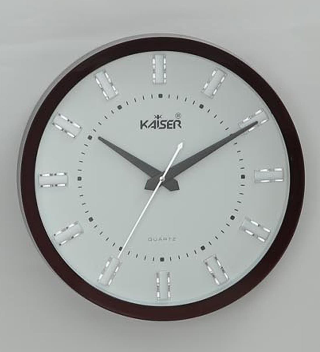 Buy Plastic Wall Clock In Rosewood Finish By Kaiser Online - Modern ...