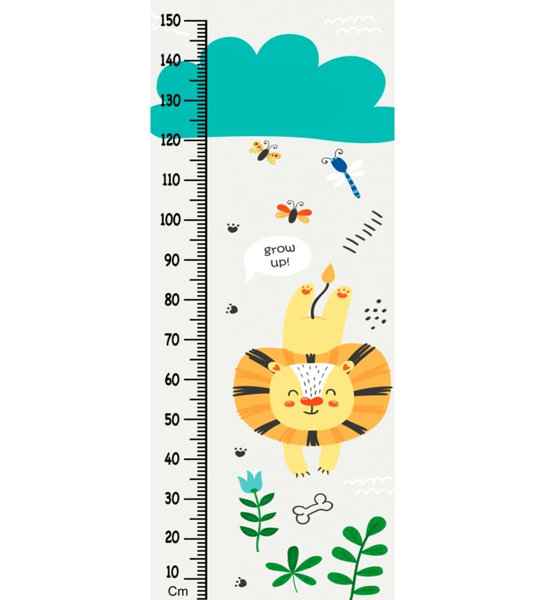 Buy Playful Lion in Multicolour Height Chart at 15% OFF by Wens | Pepperfry