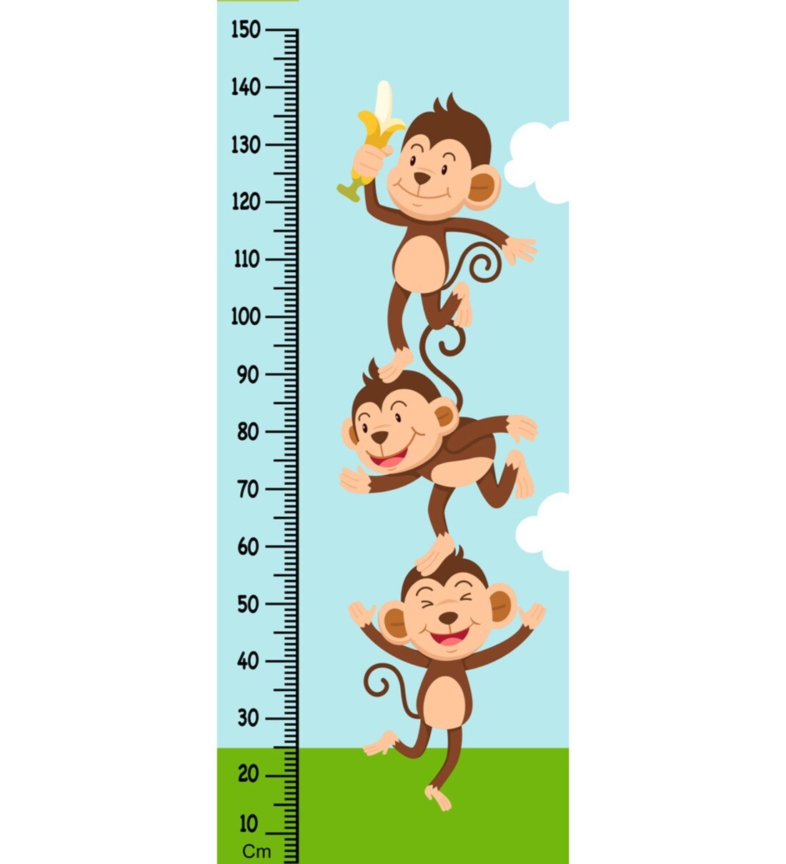 Buy Playful Monkeys in Multicolour Height Chart at 15% OFF by Wens ...