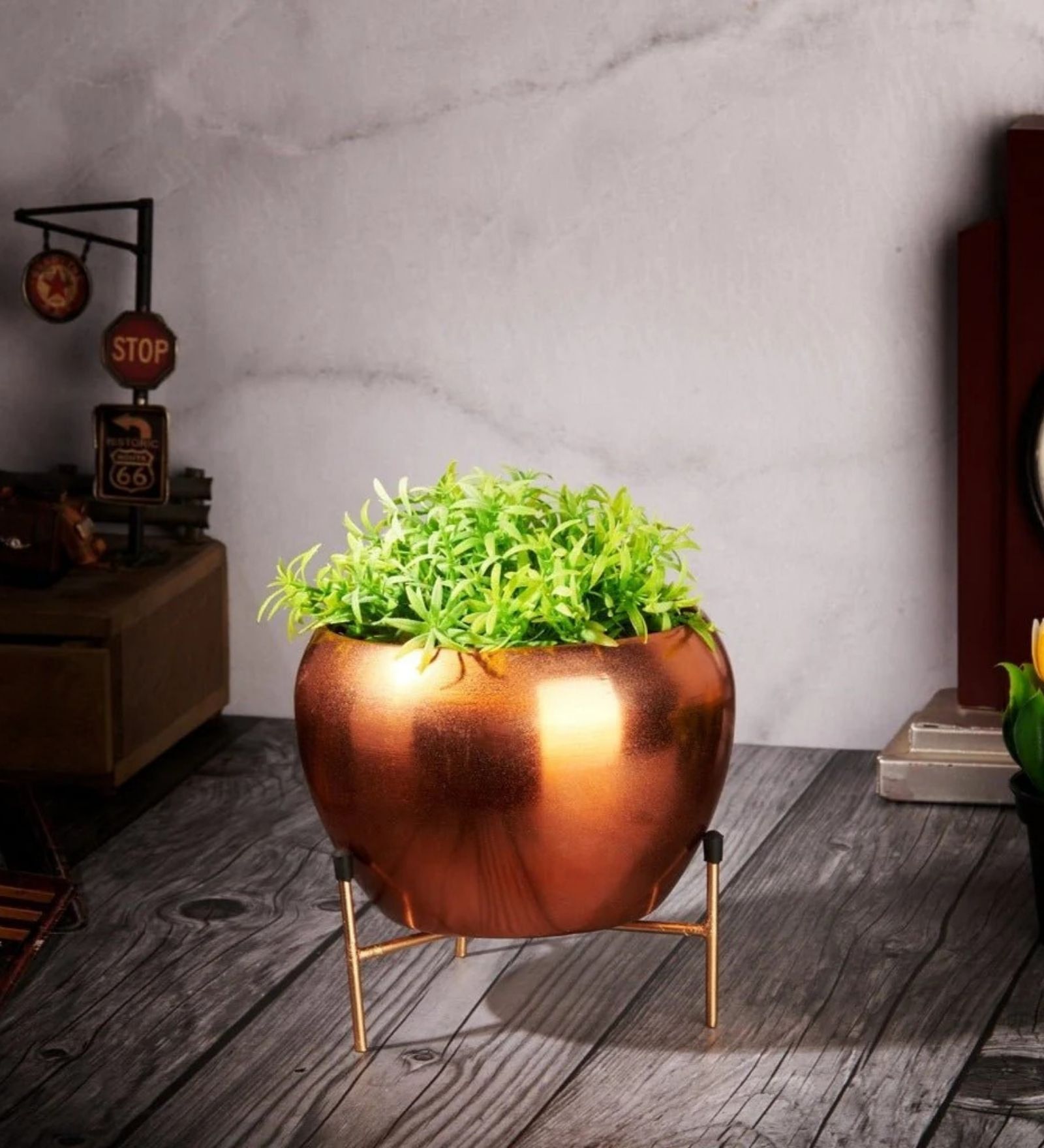 Buy Orange Planter Stand Bowl at 24% OFF by Eazywagon | Pepperfry