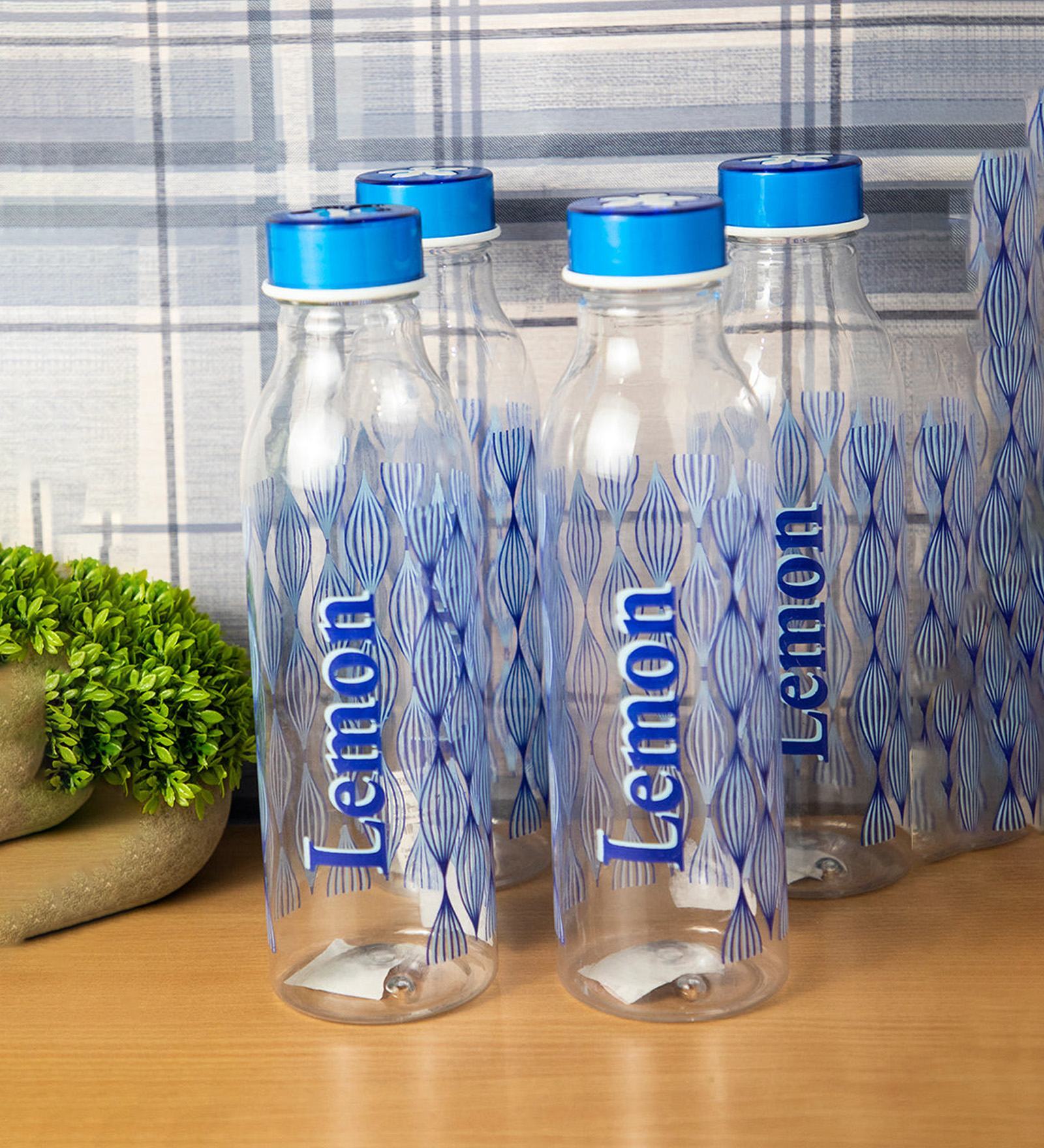 Buy Plastic 1 Ltr Blue (Set of 4) Plastic Bottle at 27% OFF by Market 99 | Pepperfry