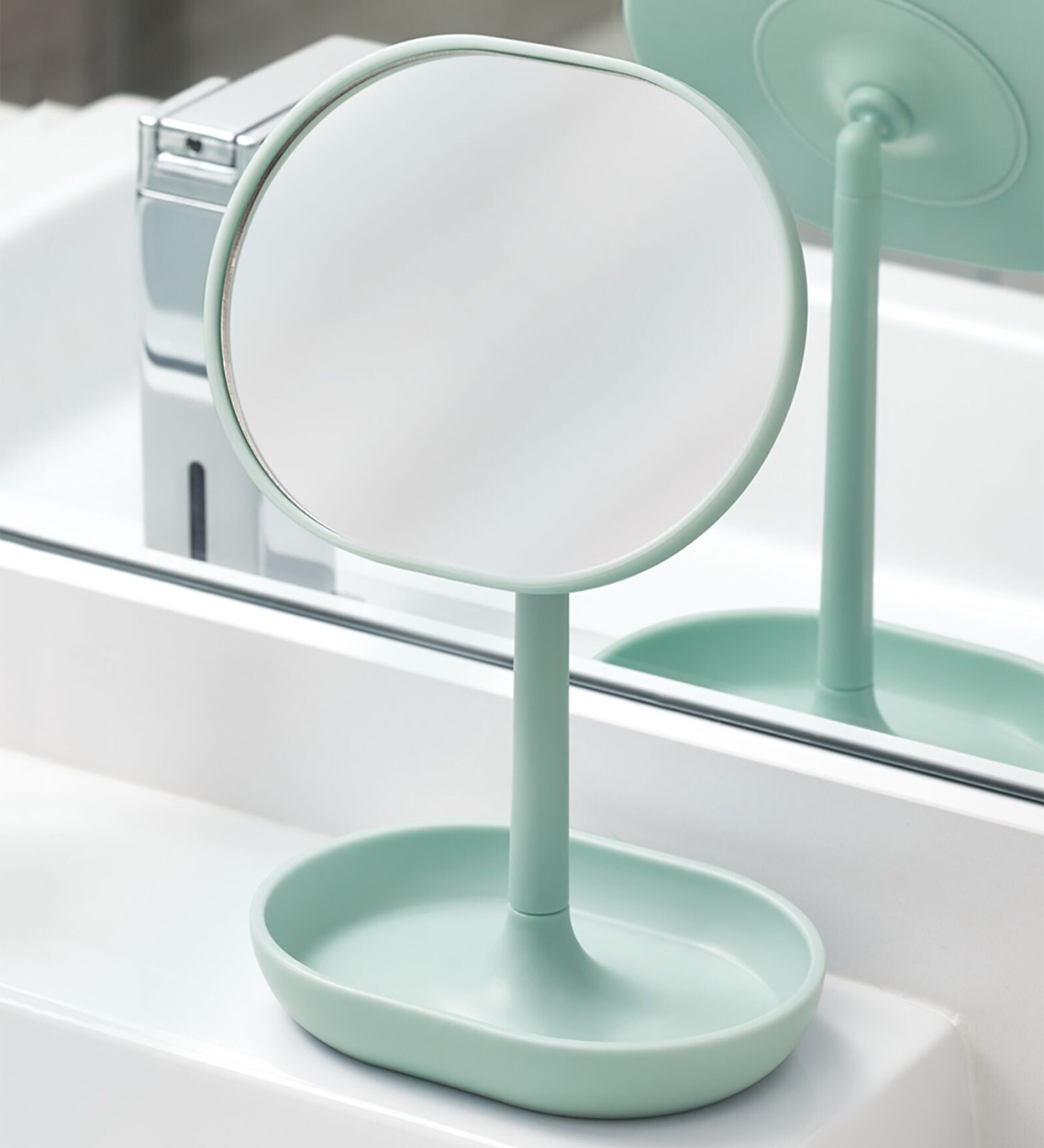 Buy Plastic Blue Concave Mirror (L: 6.5, W: 4.49, H: 10.04 Inches) by ...
