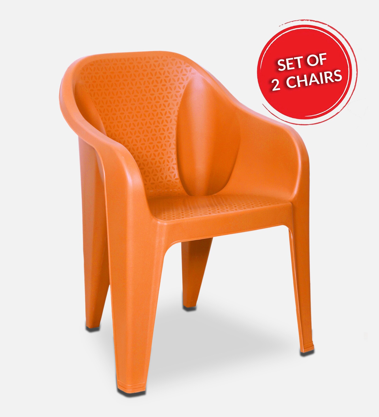 Buy Genoa Plastic Chairs in Orange Finish (Set Of 2) at 3% OFF by ...