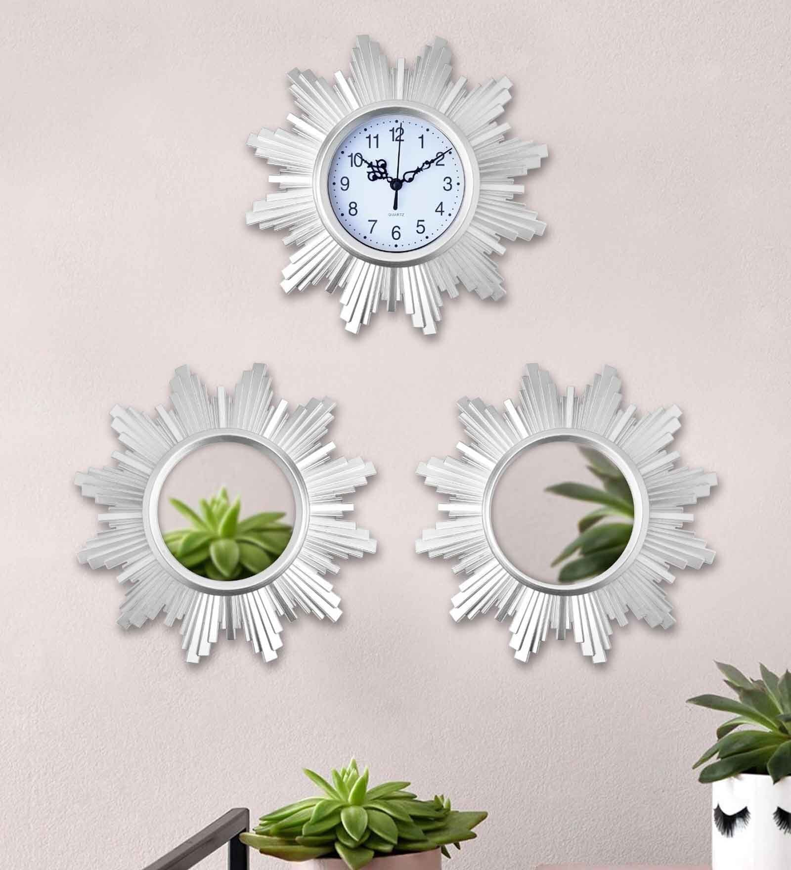 Buy Contemporary Wall Clock With Mirrors By Tied Ribbons at 38% OFF by ...