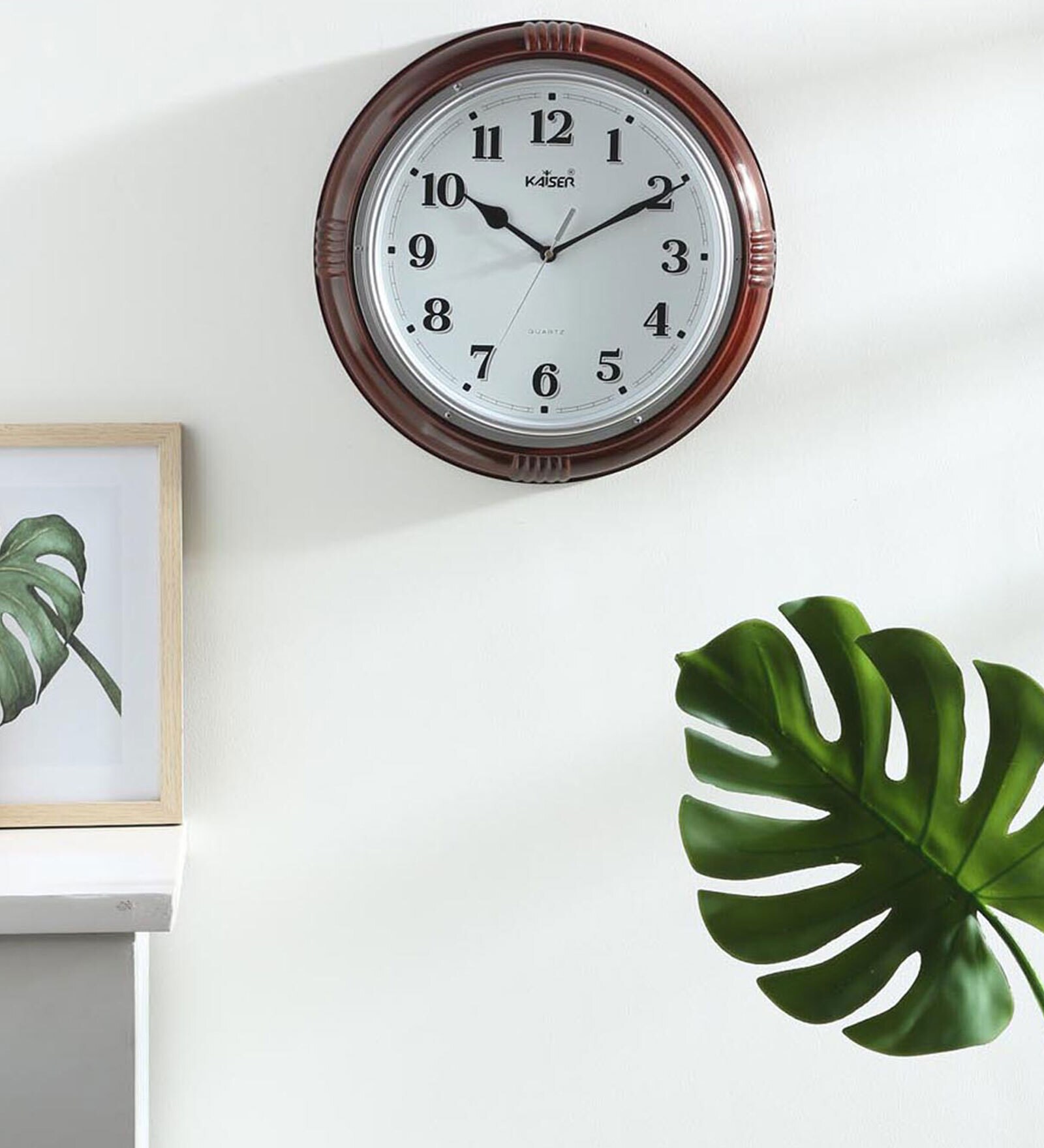 Buy Plastic Wall Clock In Rosewood Finish By Kaiser at 23% OFF by ...