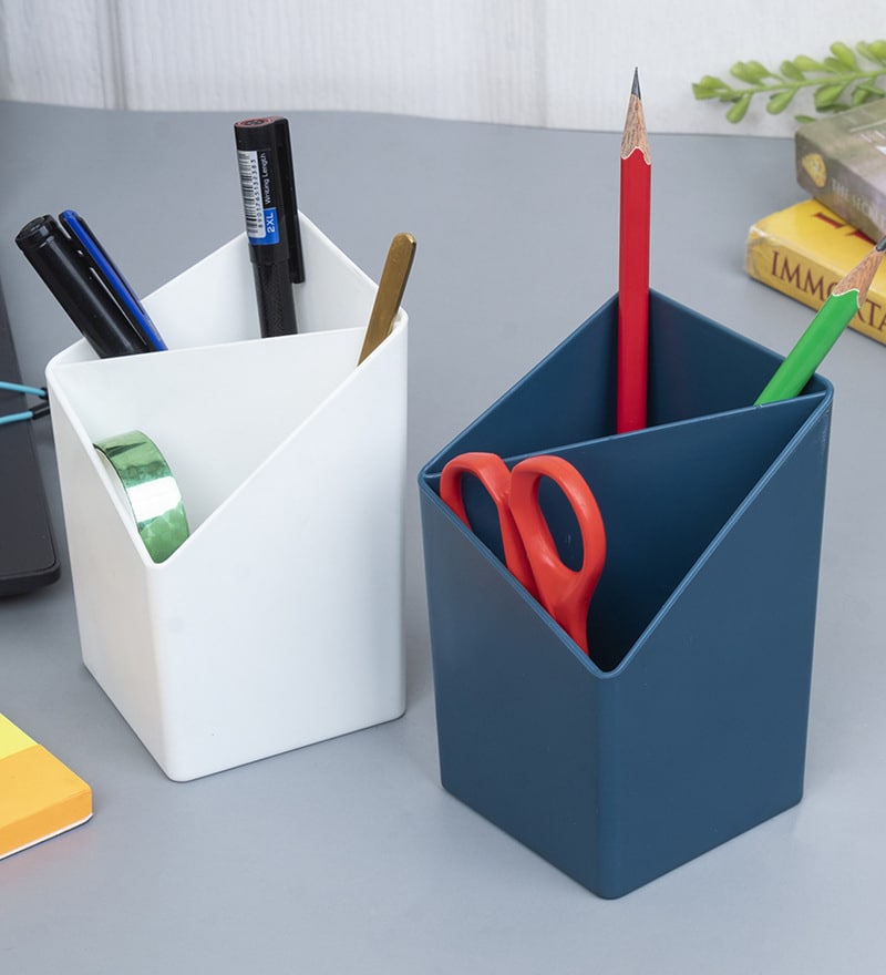 Buy Plastic Pen Holder With 2 Compartments By Market 99 Online - Pen ...