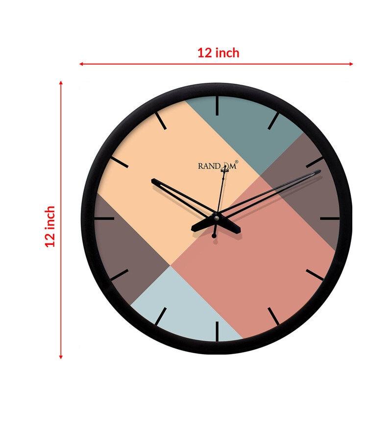 Buy Plastic Round Wall Clock In Black By Random Online - Modern Wall ...